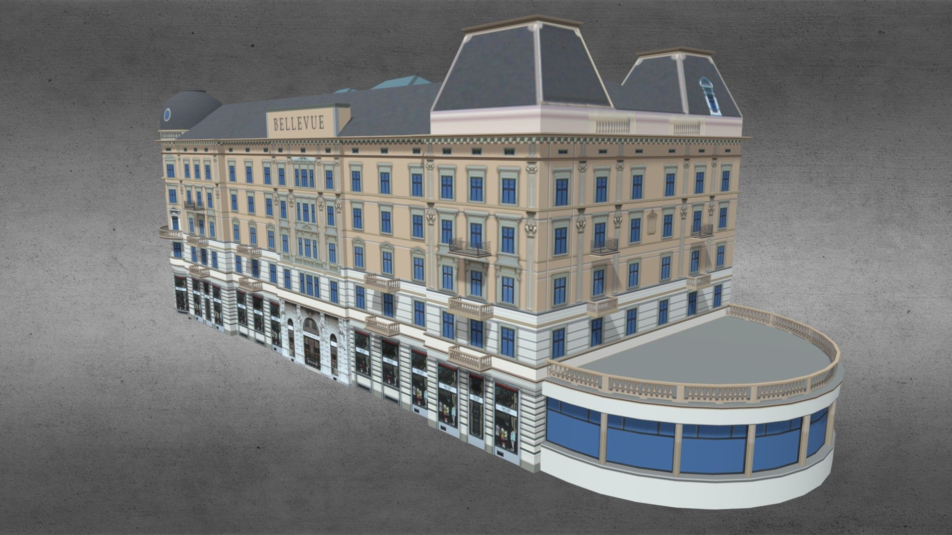 Zurich Corner Building Bellevueplatz - 3D model by nuralam018 [043addc ...