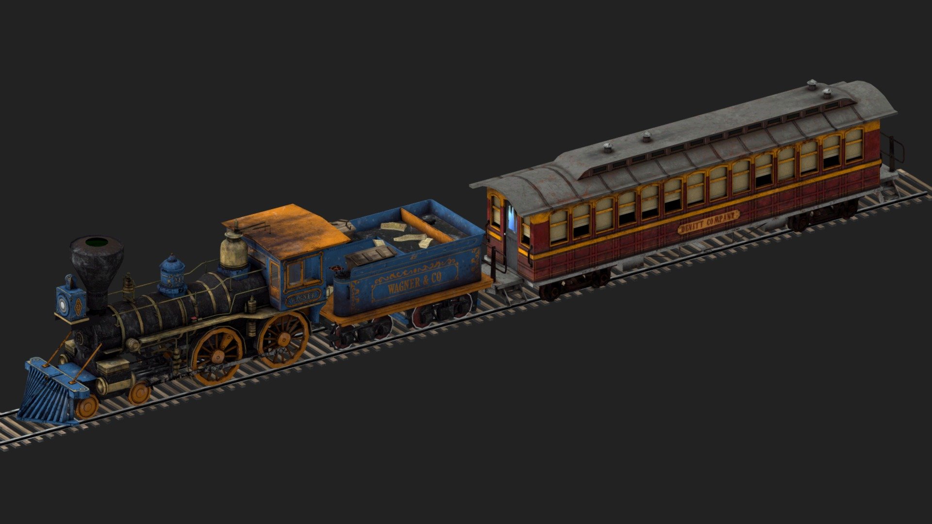 Train - Buy Royalty Free 3D model by usmangill [043af1b] - Sketchfab Store