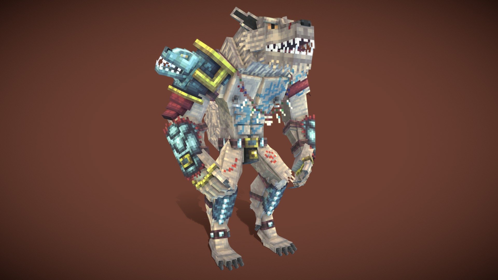 Whulvk Werewolf Lycan - Blockbench - Download Free 3D model by ...
