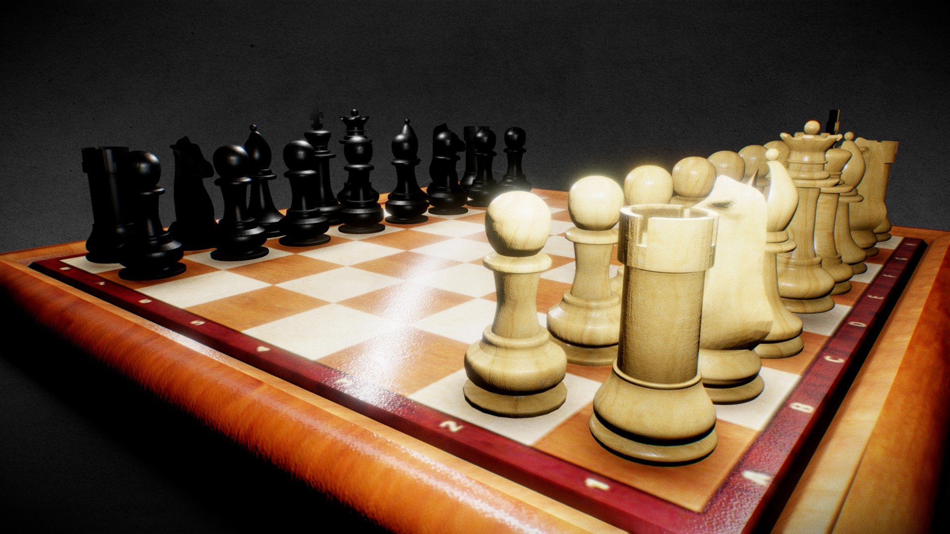 Chess scene - 3D model by Simone Platania (@simoplatania2) [043c33c ...