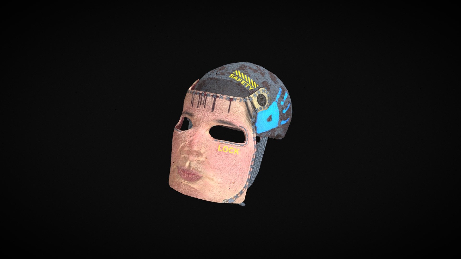 Patched mask - 3D model by NothingTs (@r1459938543) [043d450] - Sketchfab