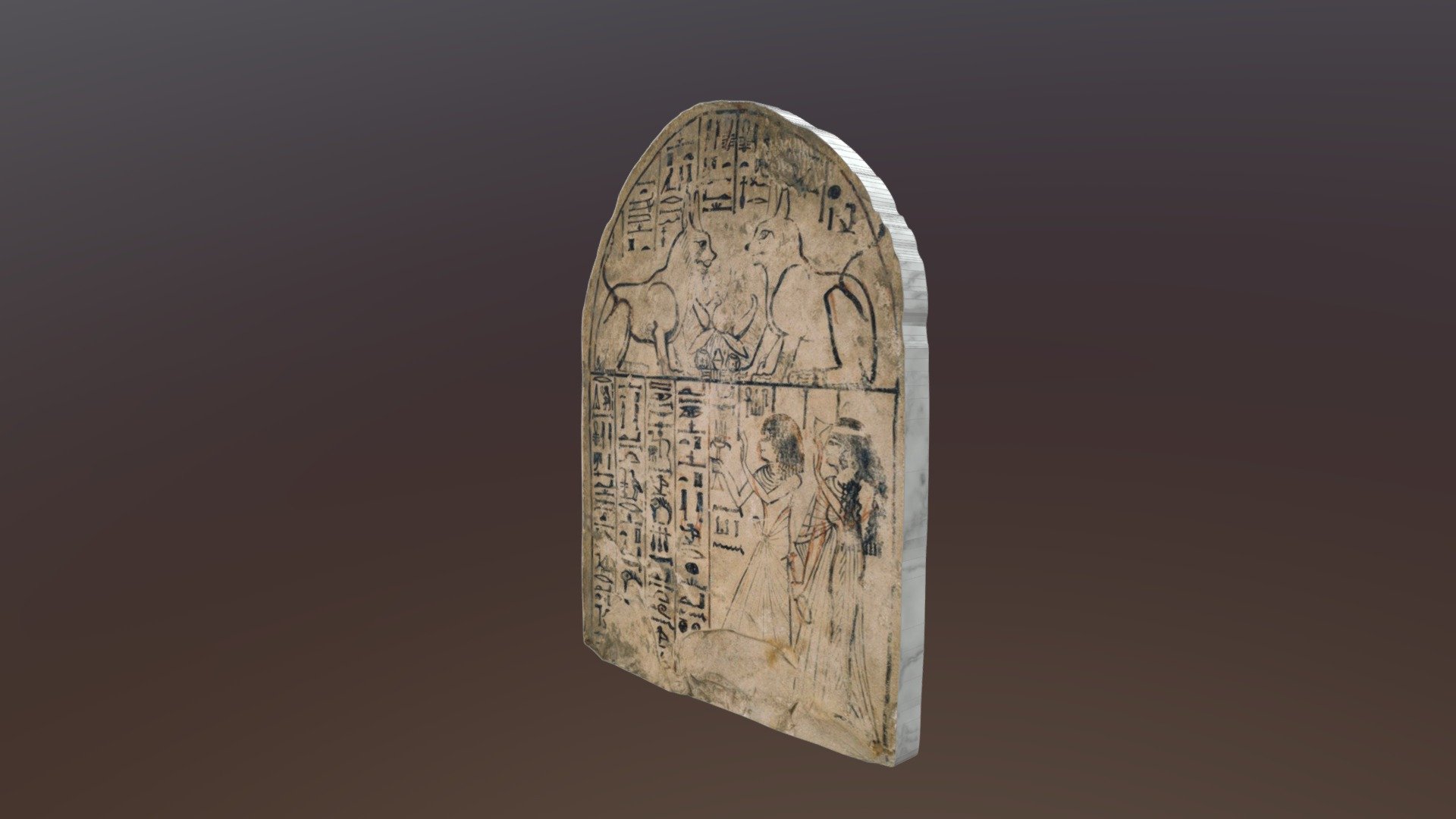 28 Stela of The Great Cats of Ra and Atum - Download Free 3D model by ...