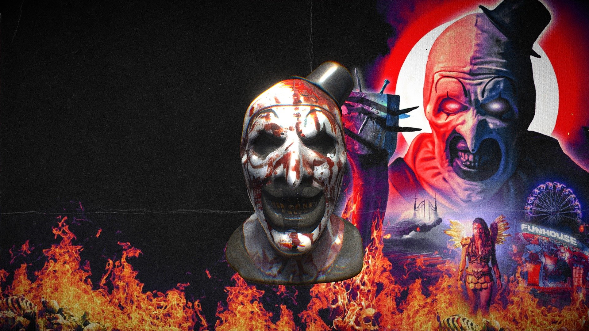 Art The Clown Bloody Mask - Terrifier - Download Free 3D model by ...