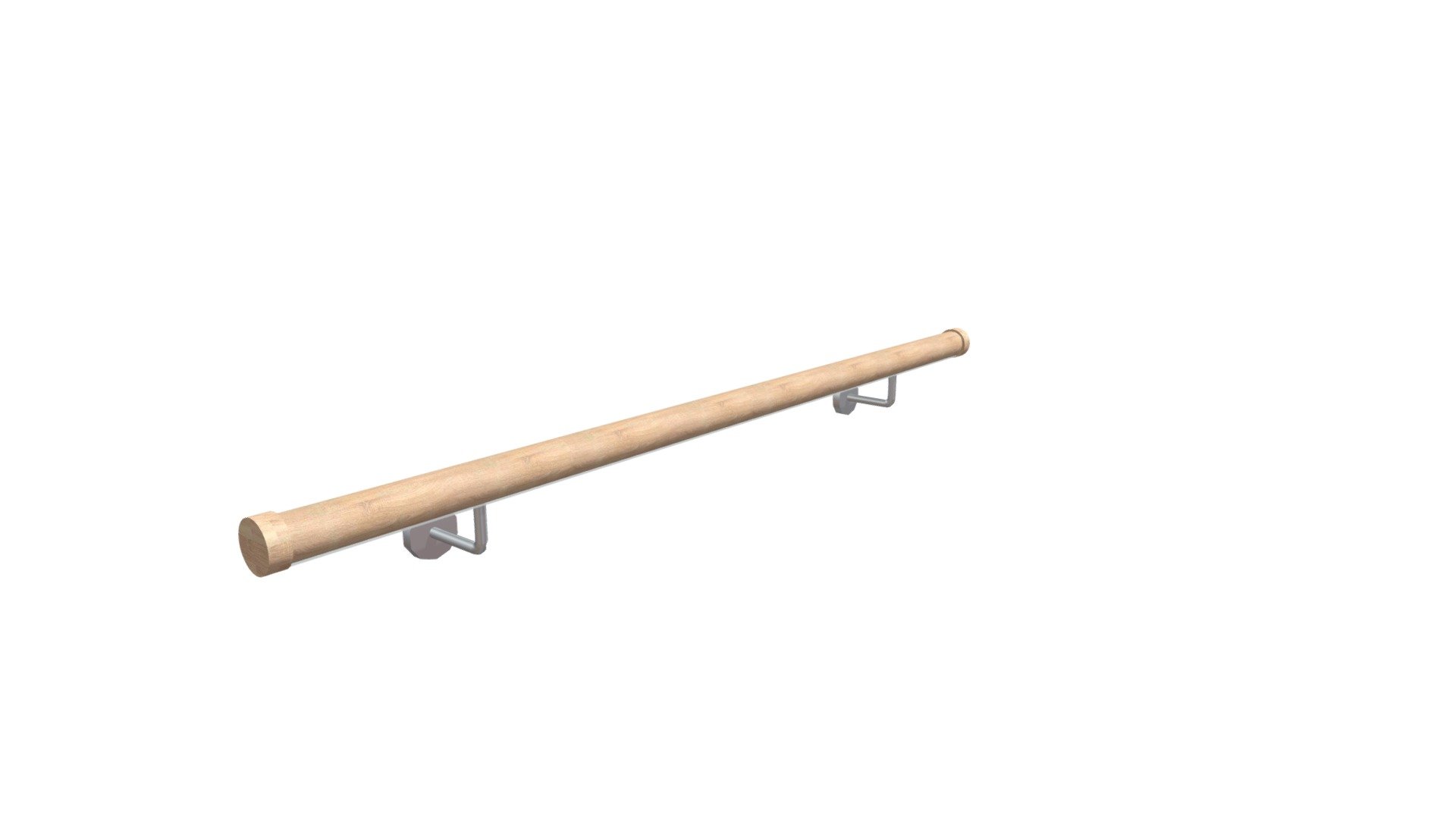 TecLed - Round Wooden Handrail - 3D model by bimstore (@Revitspace ...