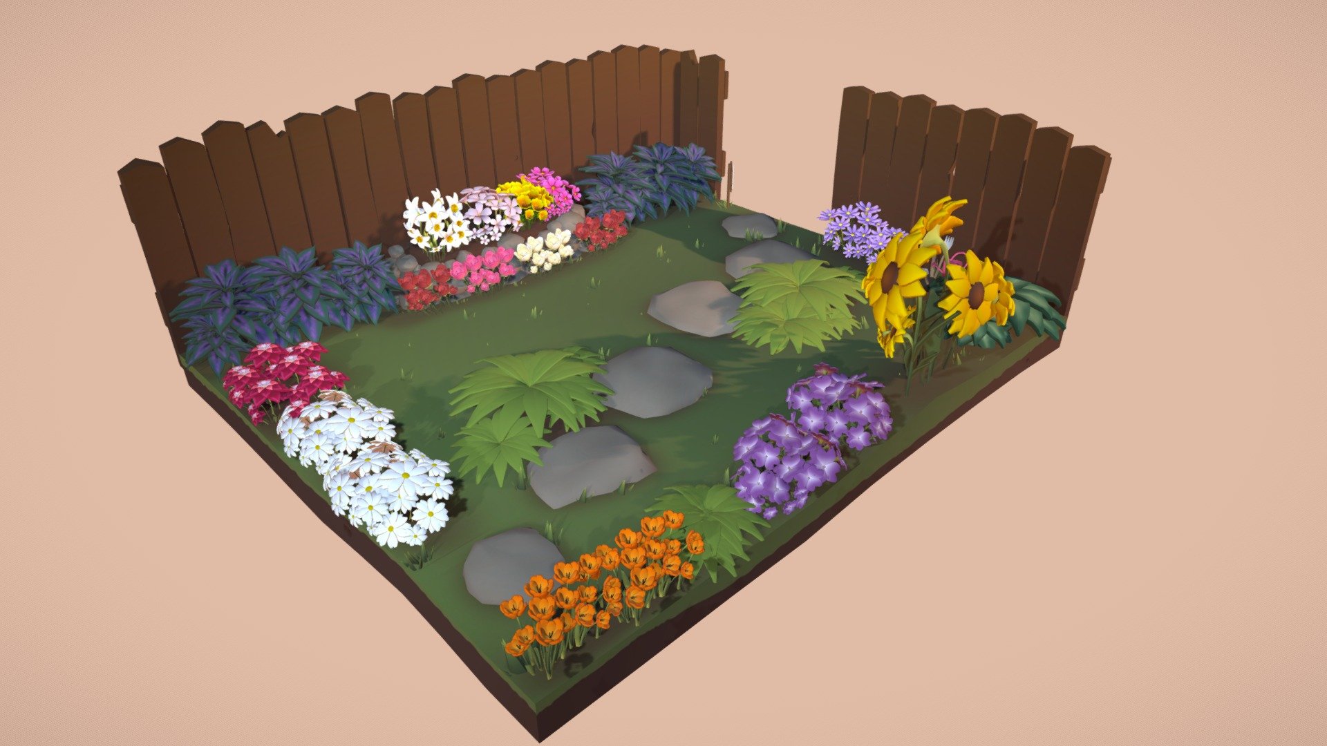 The Garden - 3D model by Indigo Doyle (@indigodoyle) [0443b91] - Sketchfab