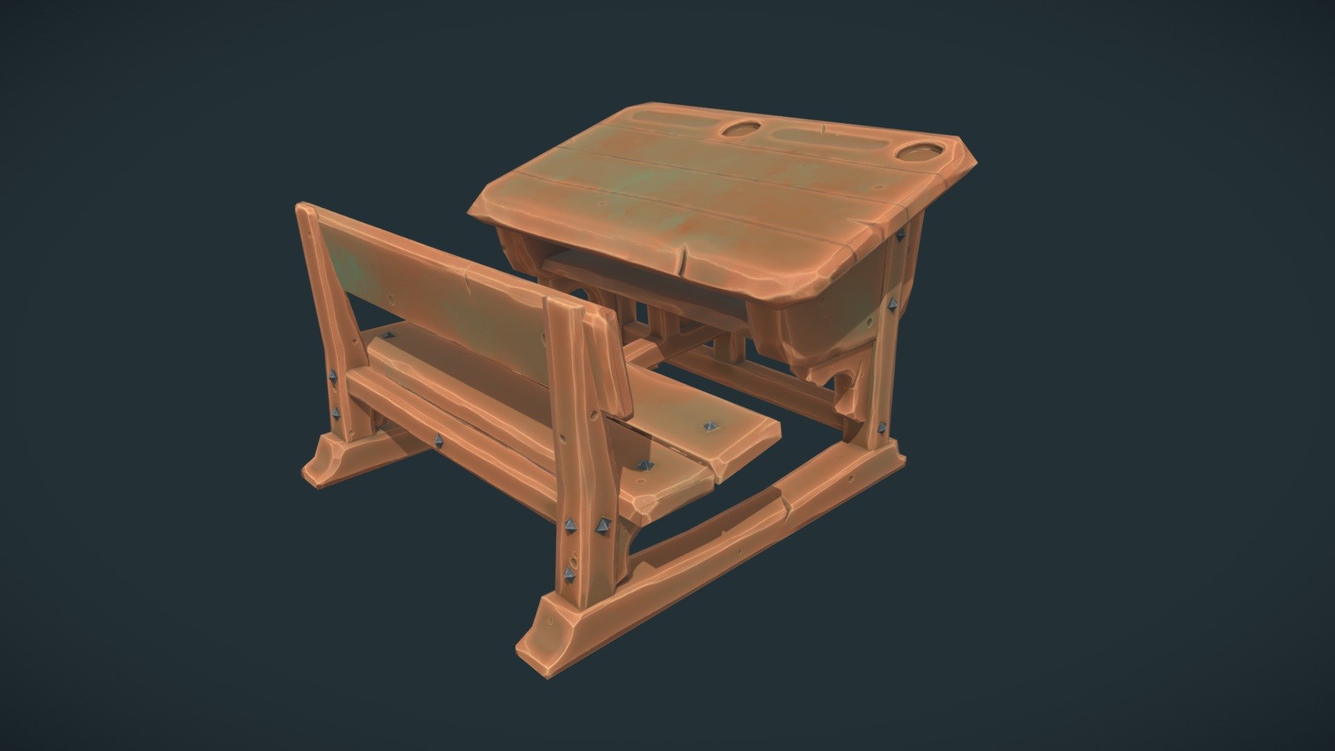Stylized School Desk - 3D model by Matthieu Farrow (@MatthieuFrw) [0445793] - Sketchfab