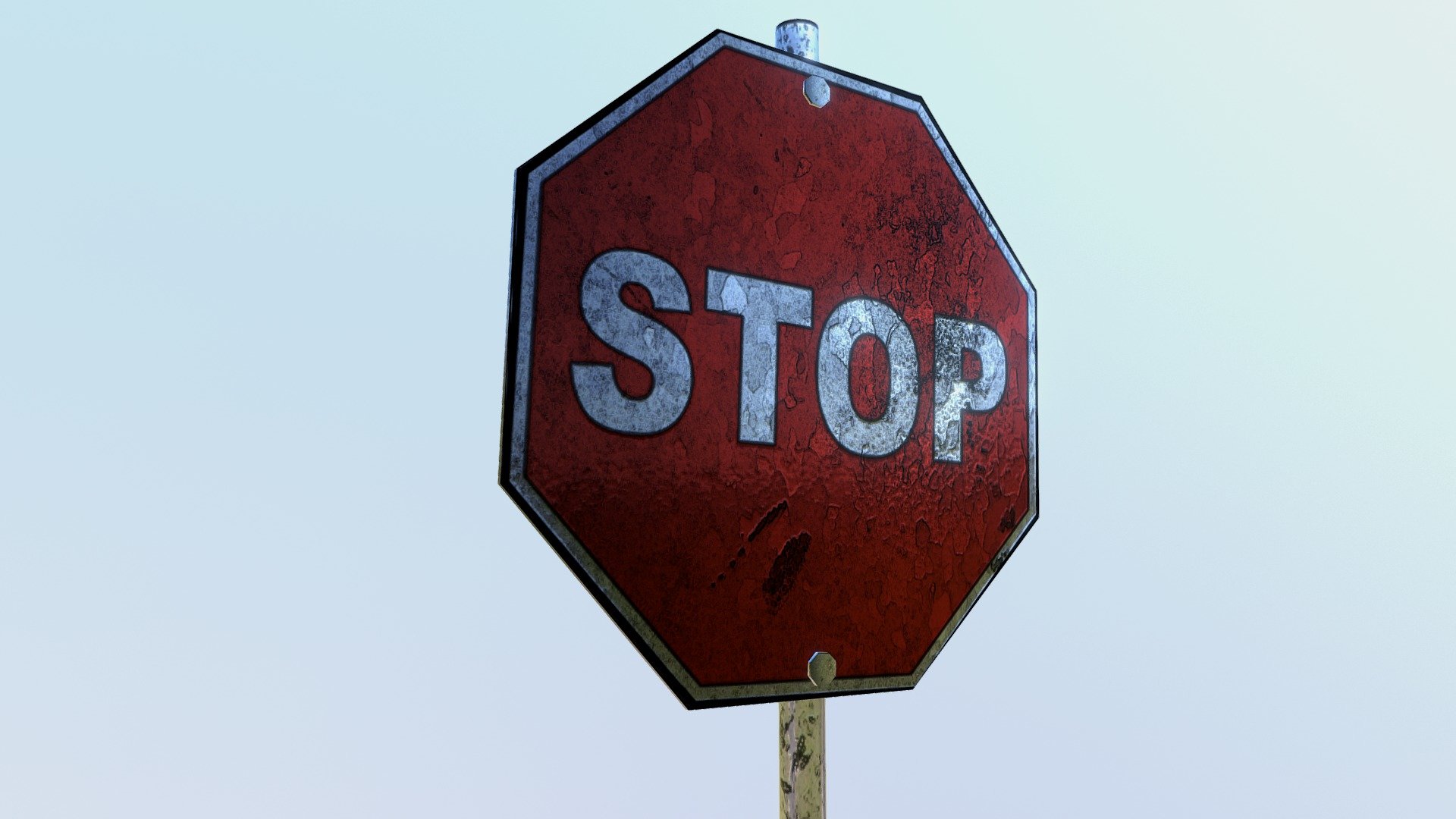 Stop Sign - 3D model by cosmoporter [044bfe8] - Sketchfab