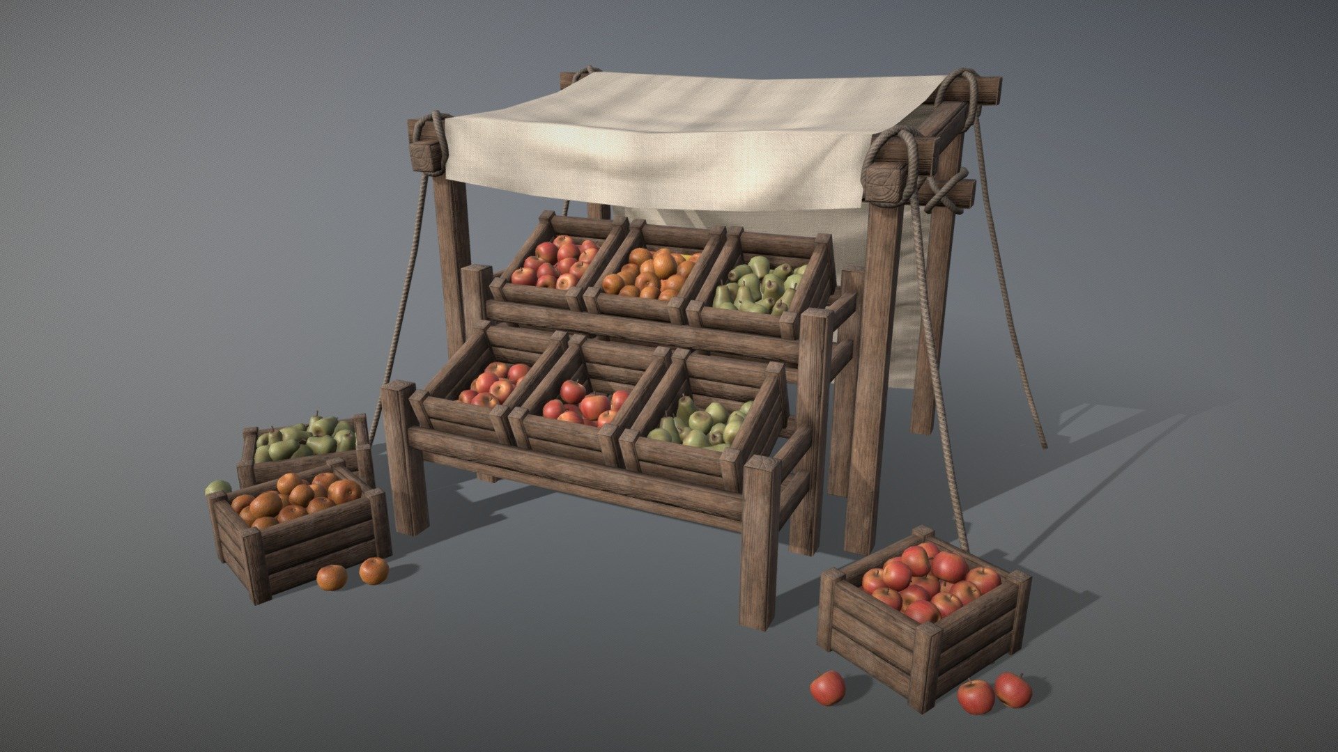 Fruit Stand - Buy Royalty Free 3D model by Emmy (@emmy_l) [045091e ...