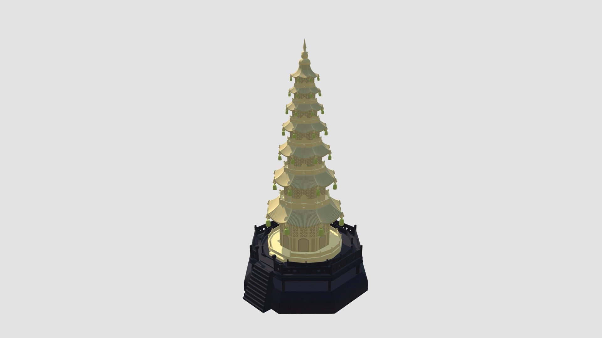A high detailed model of china tower - Buy Royalty Free 3D model by ...