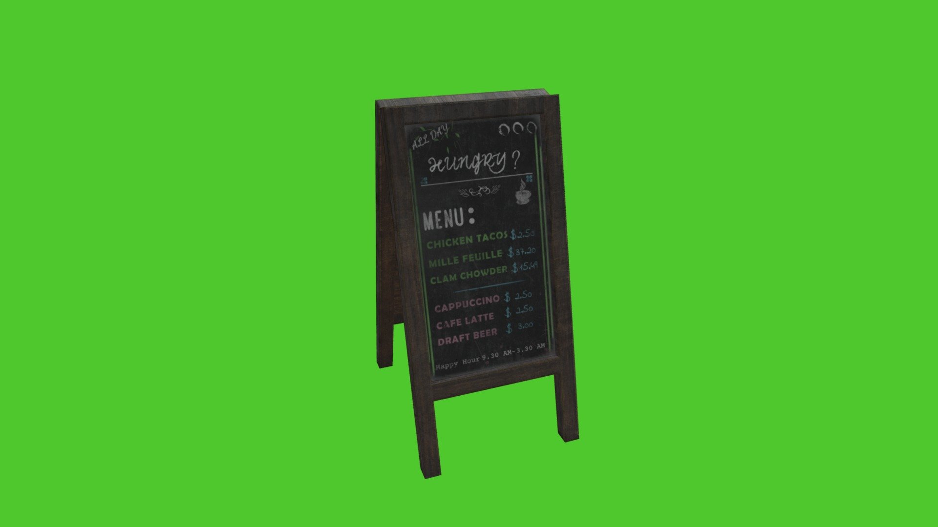 welcome_sign_restaurant - Download Free 3D model by tech.service.allwe ...
