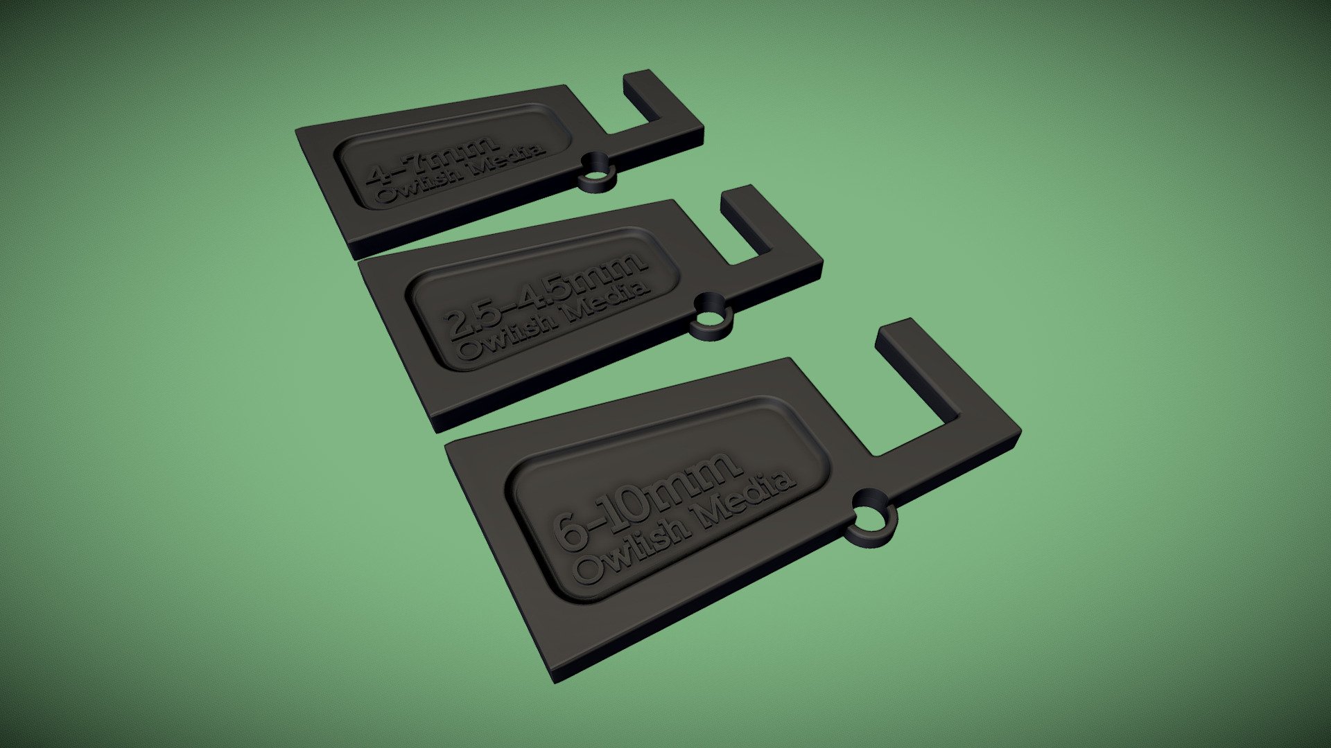 Keyring Phone Stands 3D Print - Buy Royalty Free 3D model by Owlish ...