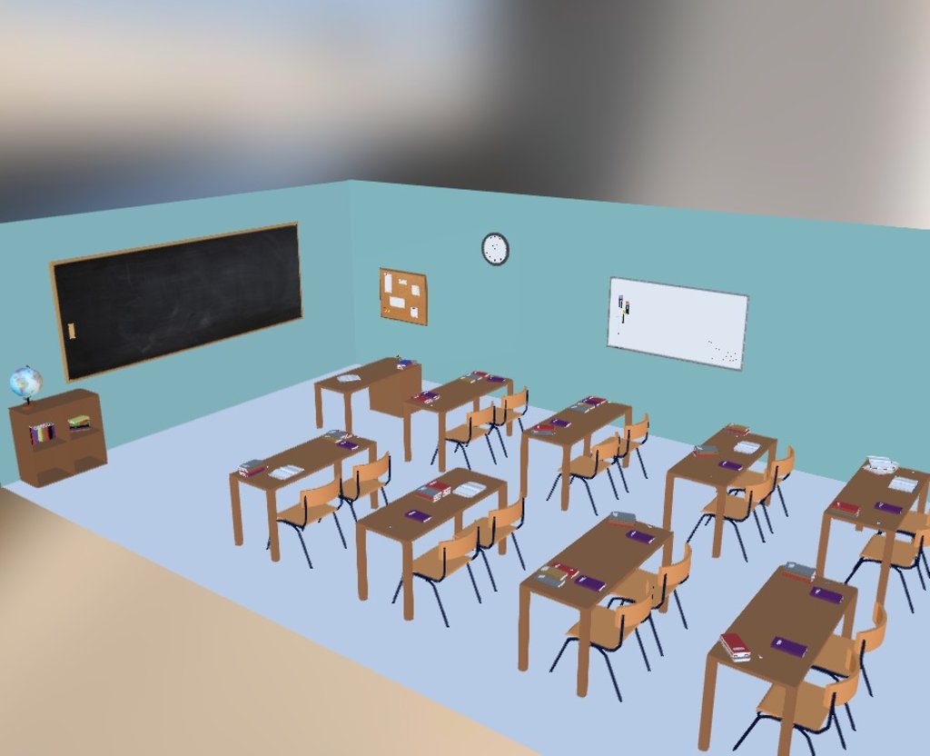 Classroom - 3D model by henbi [0454667] - Sketchfab