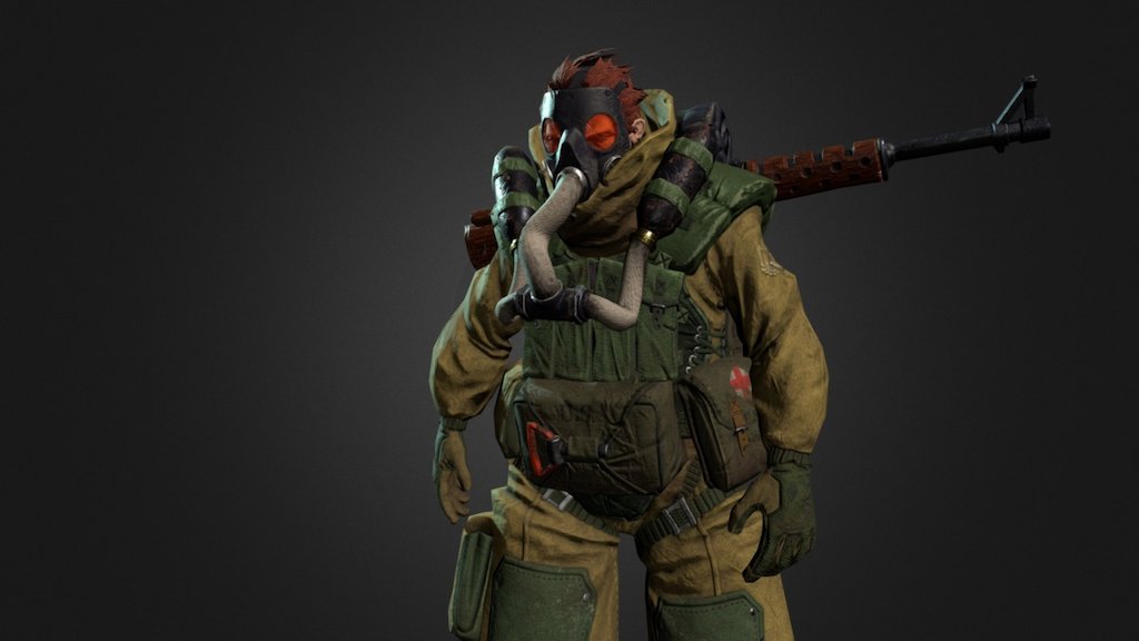 Soldier from the Asylum (walk cycle) - 3D model by Dmitry Gavrilik ...