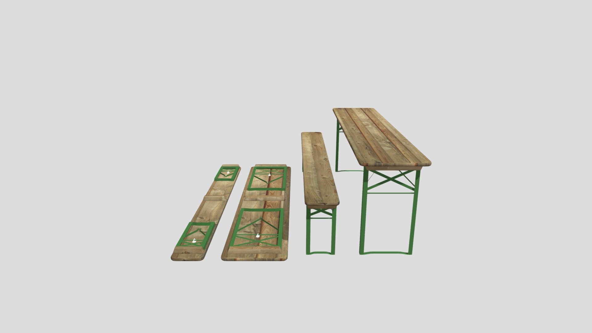Biertischgarnitur German Outdoor Beer Furniture Download Free 3d