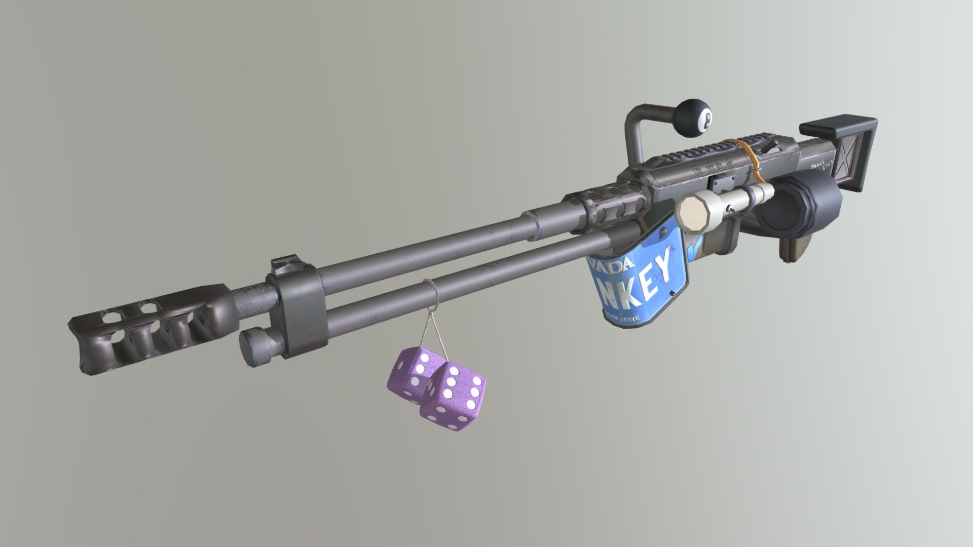 Snake Eyes Machine Gun - 3D model by T.J. McLatchie (@T_McLatchie ...