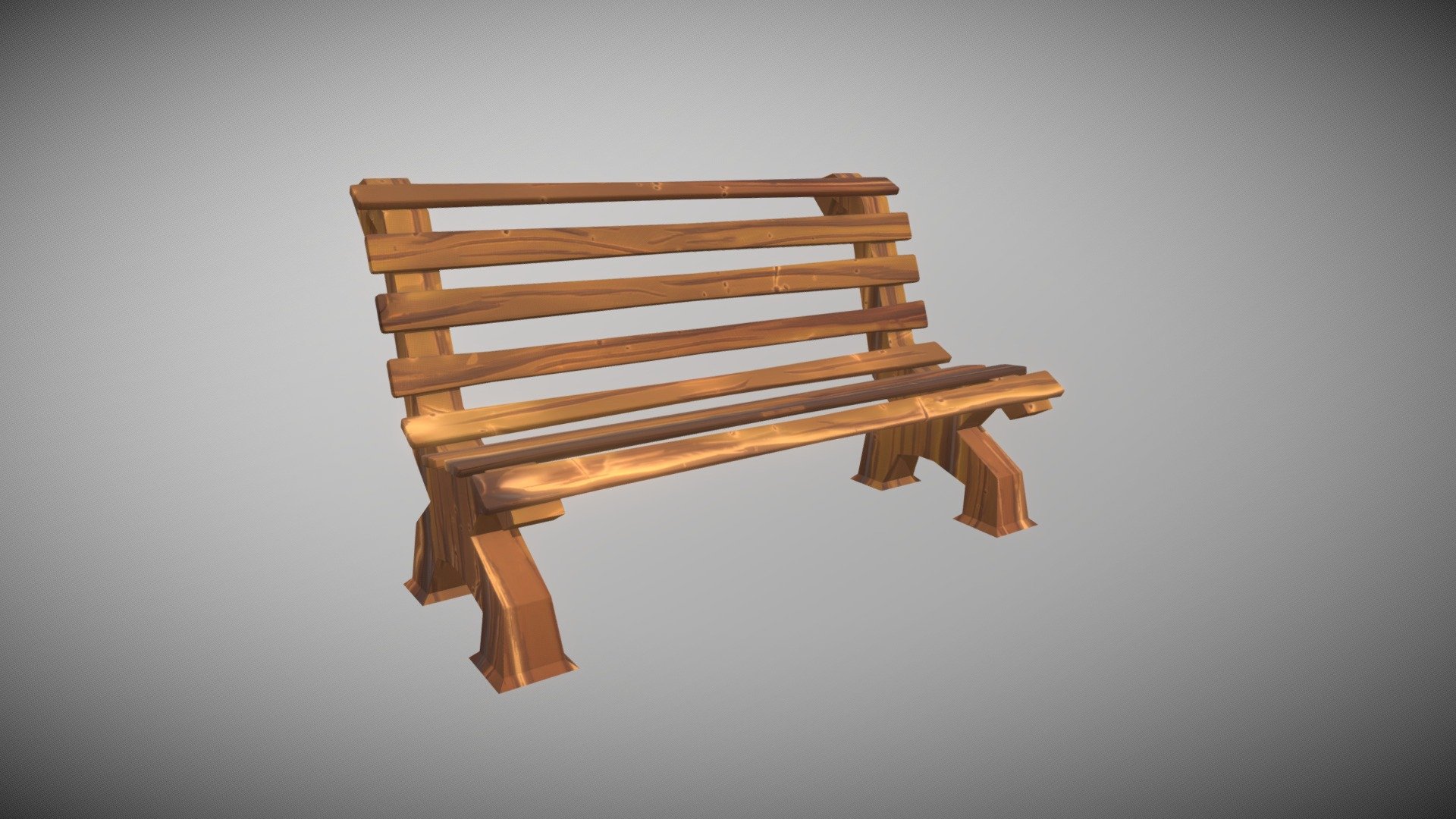 STYLIZED WOOD BENCH - Buy Royalty Free 3D model by DURAN 3D (@Arnau_DC ...