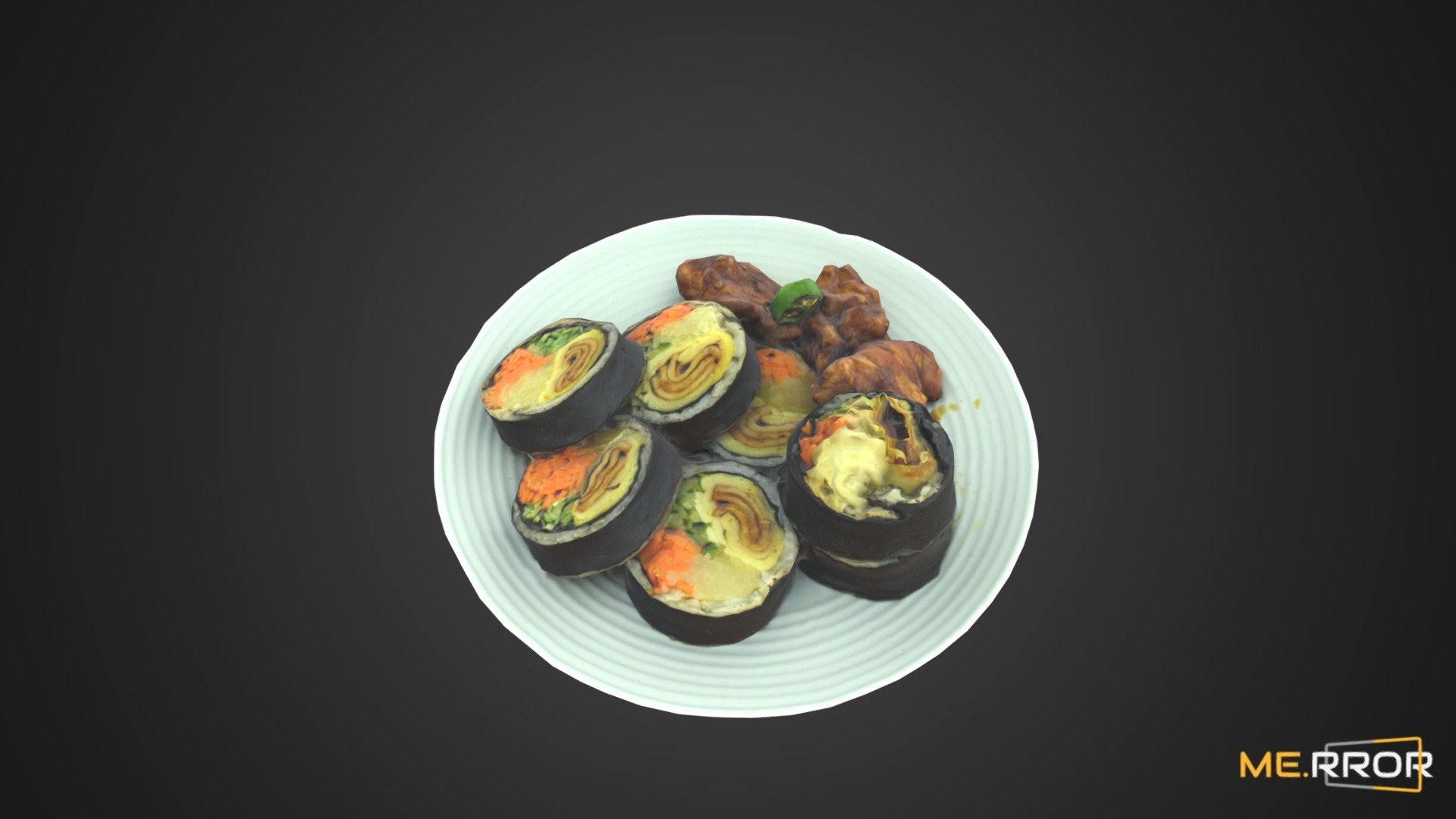 [Game-Ready] Korean Rice roll Gimbap and Chicken - Buy Royalty Free 3D ...