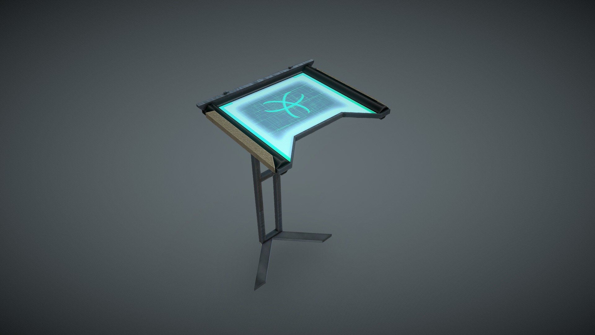 Futuristic Industrial Console Screen Stand - 3D model by Ryuukou3D ...