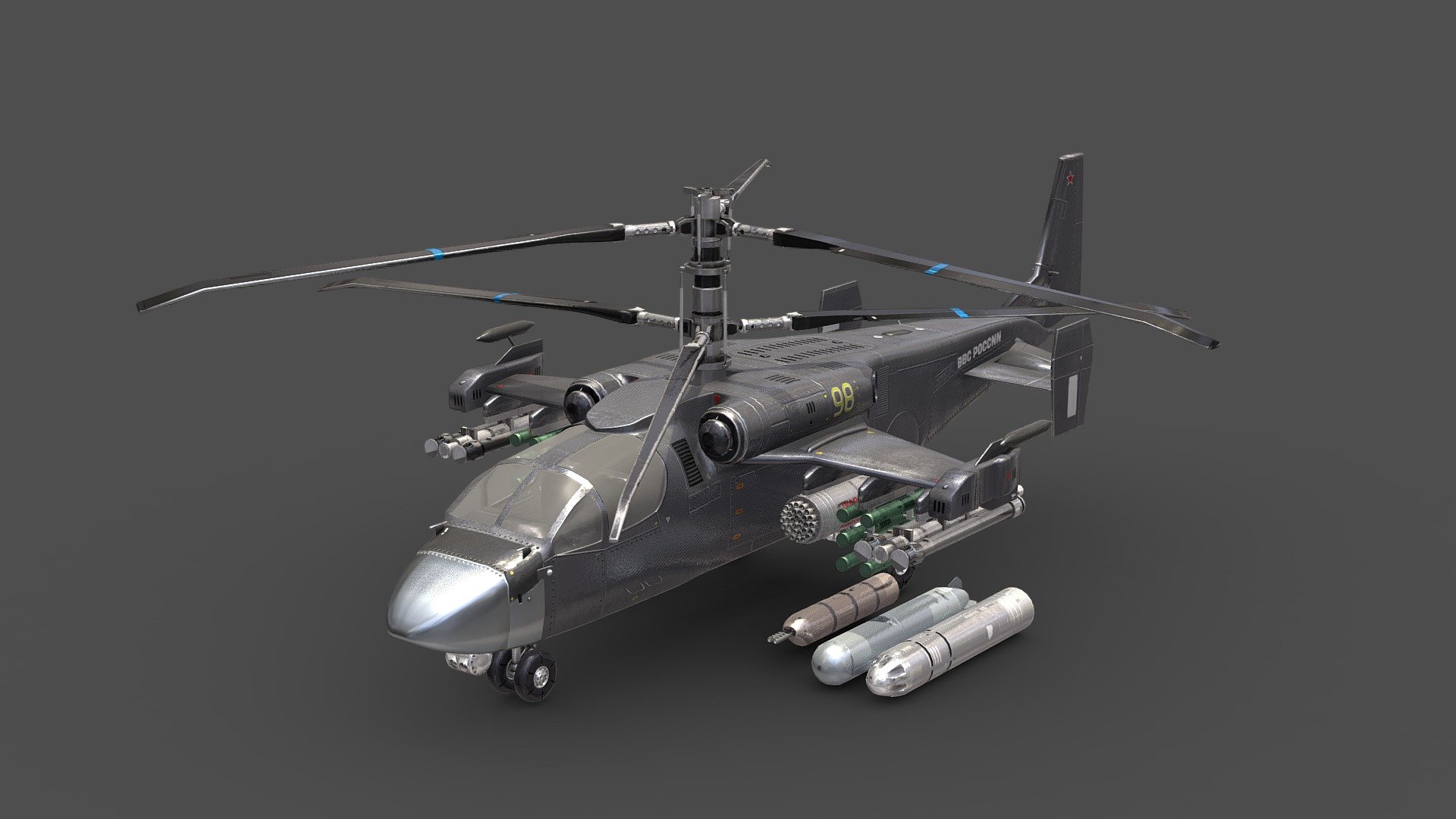 Kamov Ka-52 Alligator - Buy Royalty Free 3D model by 1Quad (@1.Quad) [04650bd] - Sketchfab Store