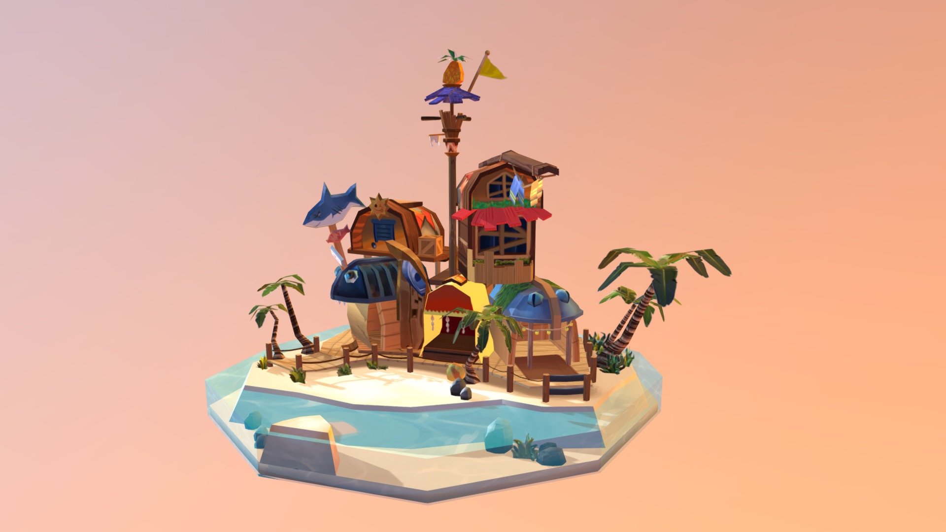 Sea Island - 3D model by Hweixin (@hweixinliew610) [0469b2f] - Sketchfab