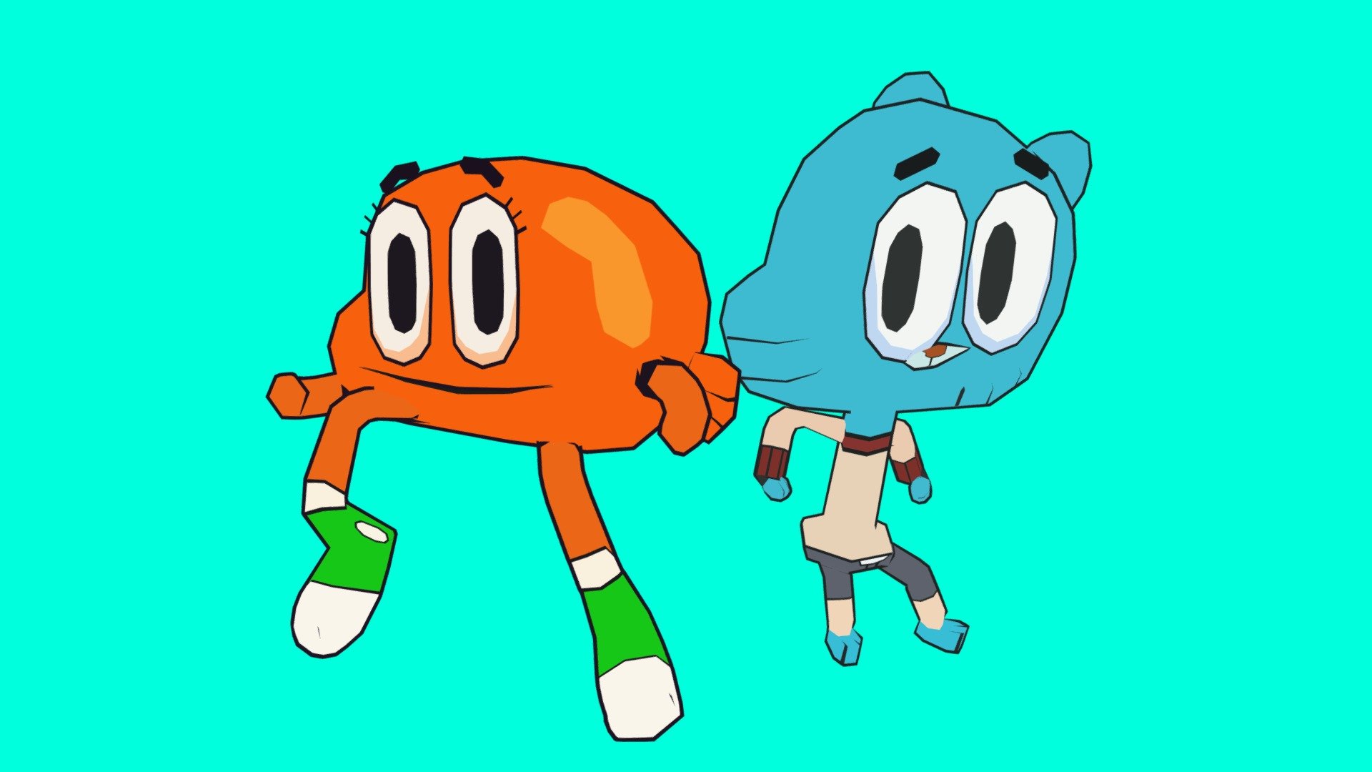 Gumball & Darwin (Lowpoly) - 3D model by Katherine (@nitasuhhhhh) [046b3a6] - Sketchfab