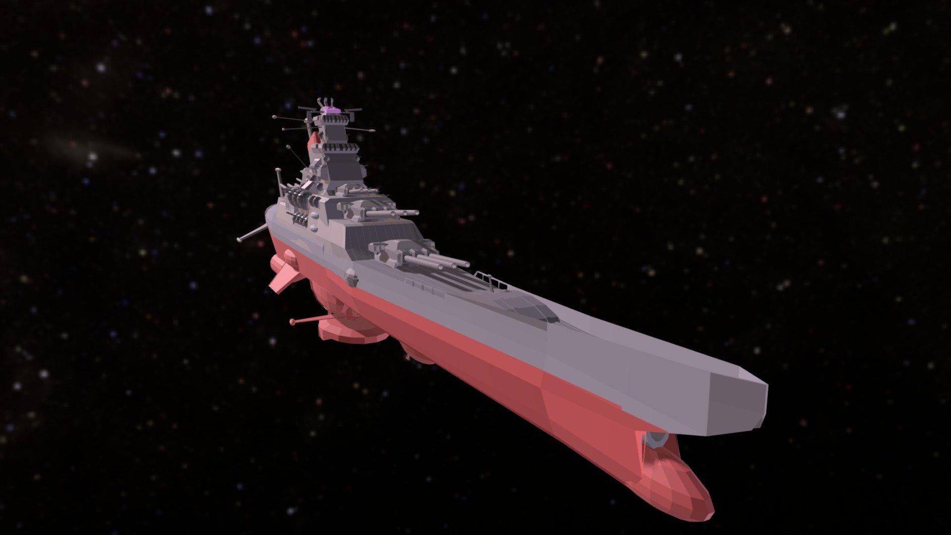 Low poly Space battleship Yamato - Buy Royalty Free 3D model by SIpriv ...