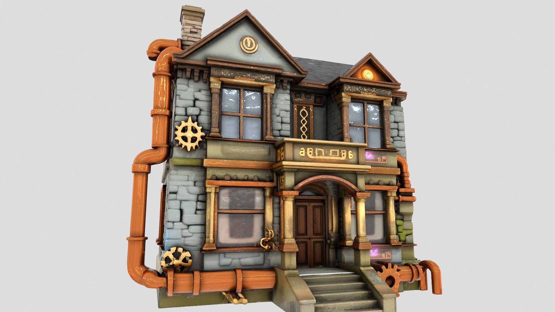 [🛠️]_Steampunk_House_['2nd-Build'] - Download Free 3D model by -X ...