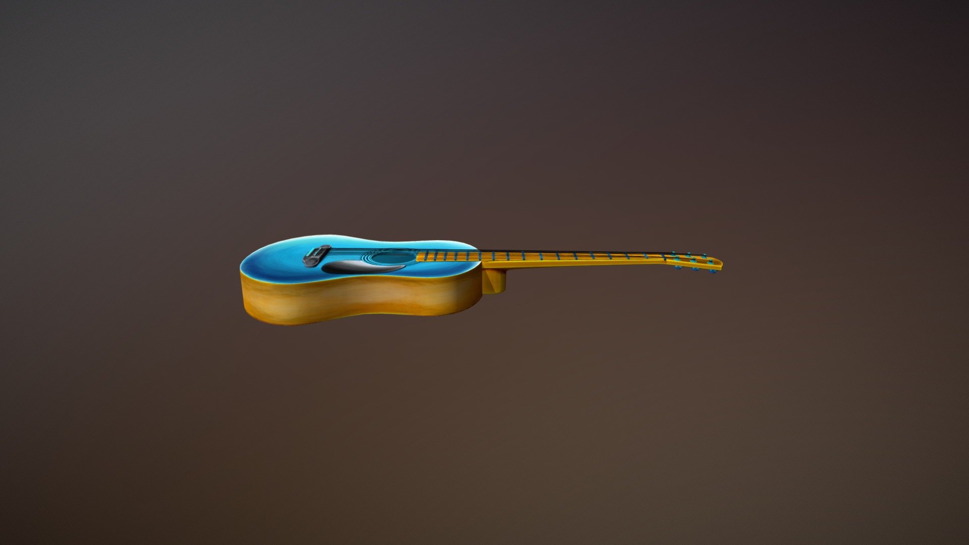 stylized guitar - 3D model by emmadubost [0472018] - Sketchfab