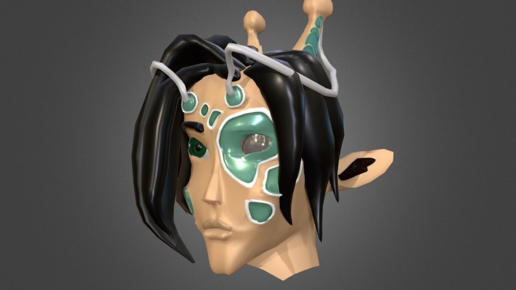 Cyborg Giraffe Woman Head - 3D model by chelseatijerina [0472139 ...