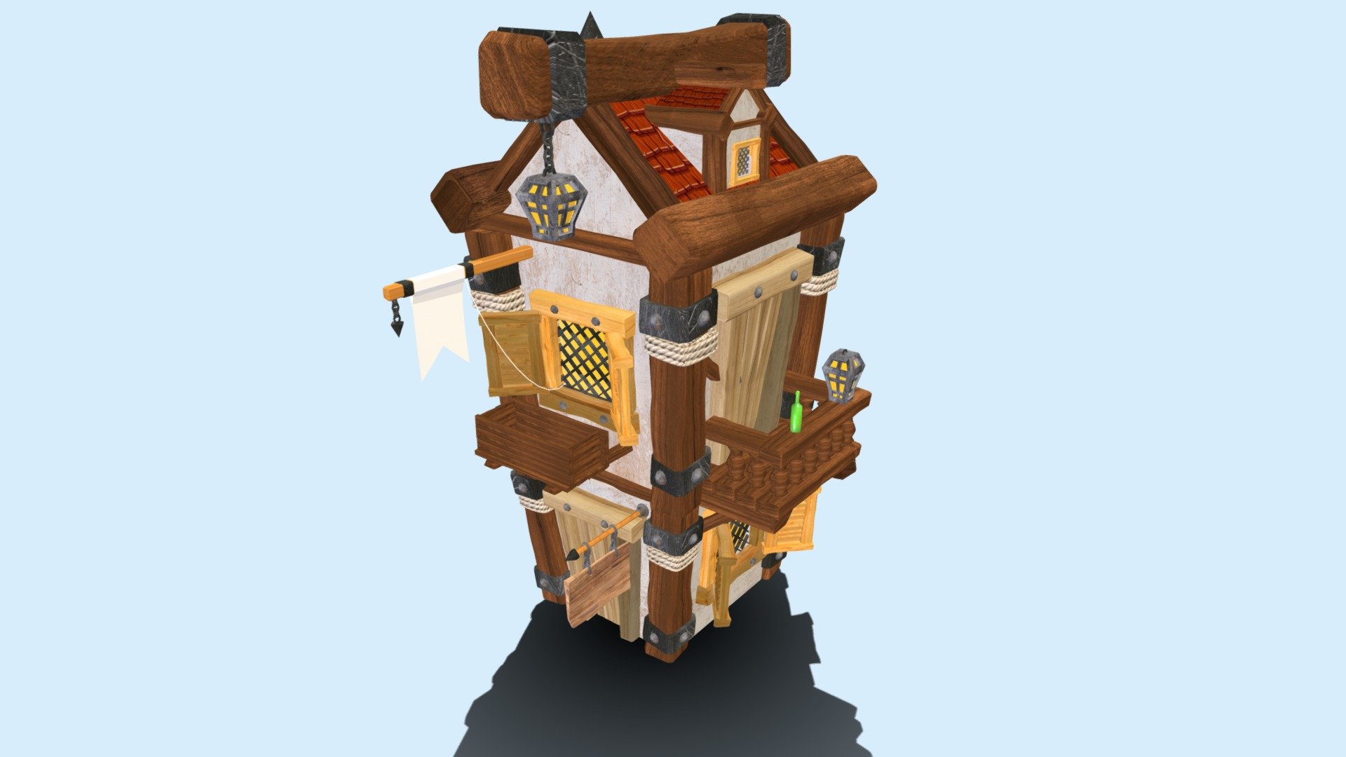 Pirate Wooden House - 3D model by majedfa [04754e0] - Sketchfab