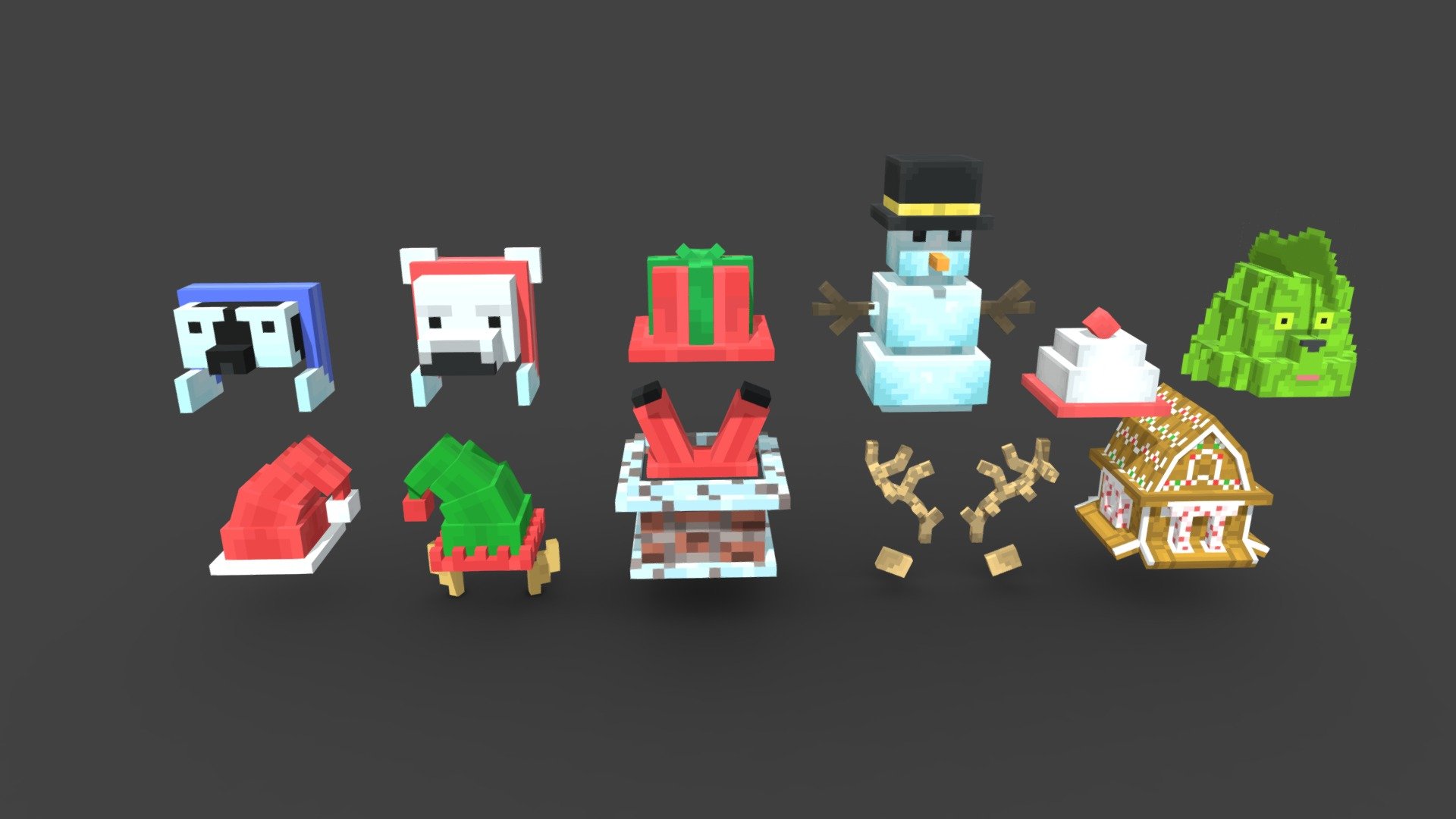 Christmas Hats | Made for Minecraft - 3D model by iPlexity [047c7e3 ...
