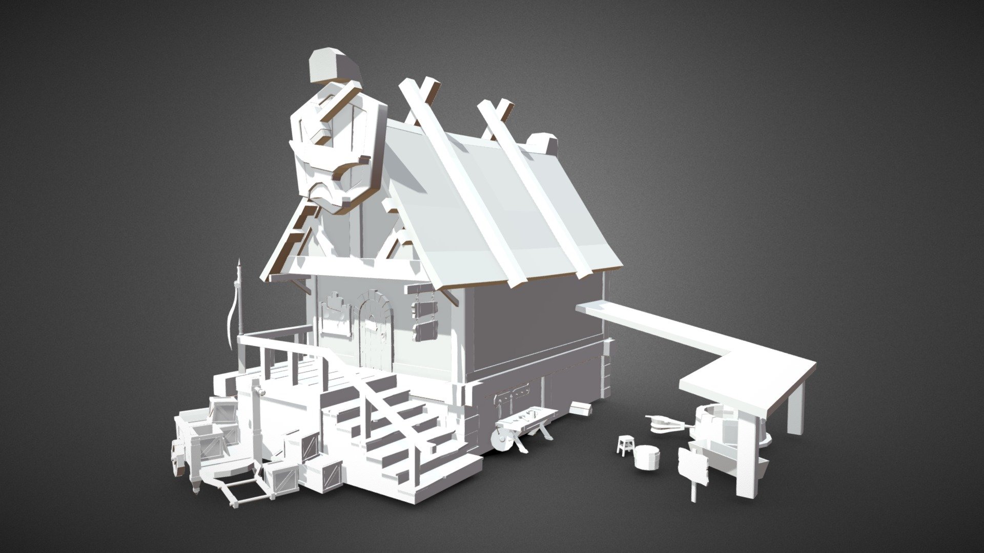 Blacksmith Shop - W.I.P - 3D model by LuizMartinsArt [047f22f] - Sketchfab