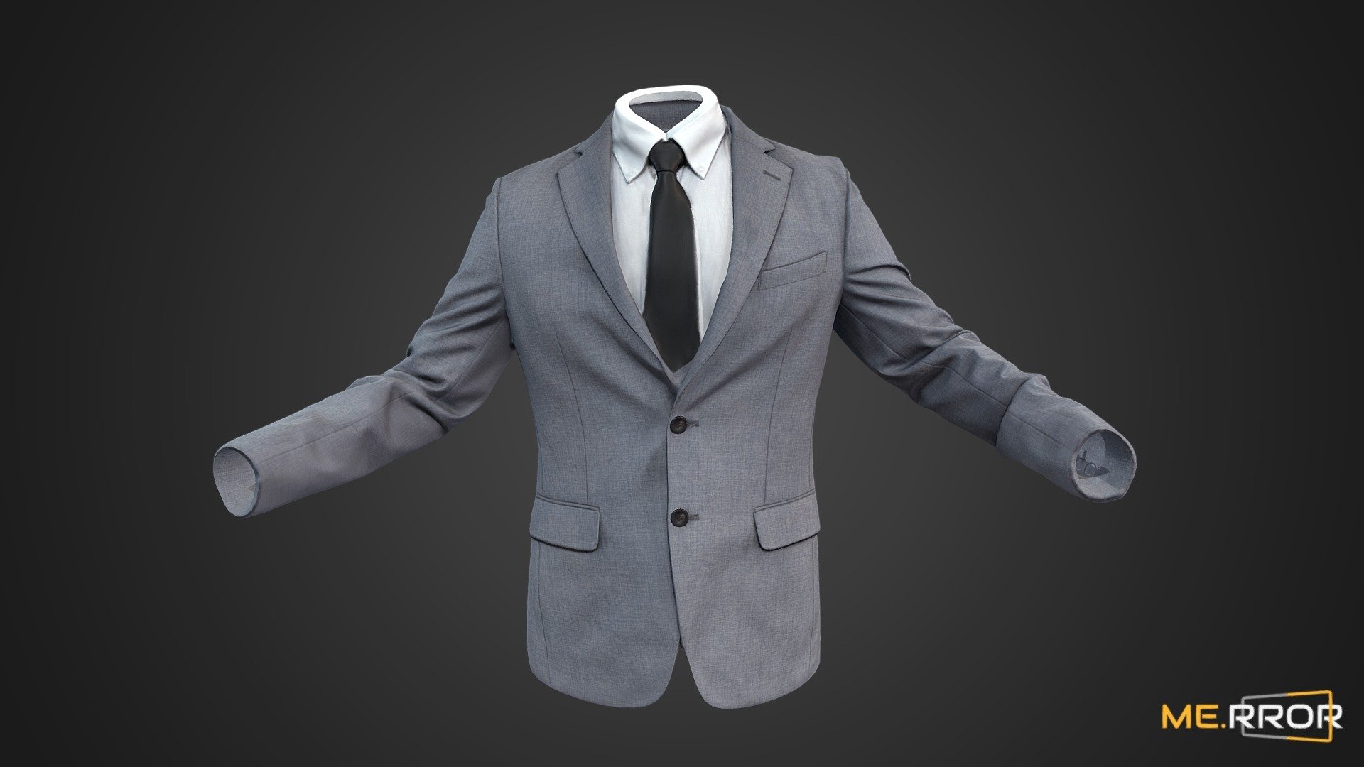 [Game-Ready] Gray Suit - Buy Royalty Free 3D model by ME.RROR Studio ...