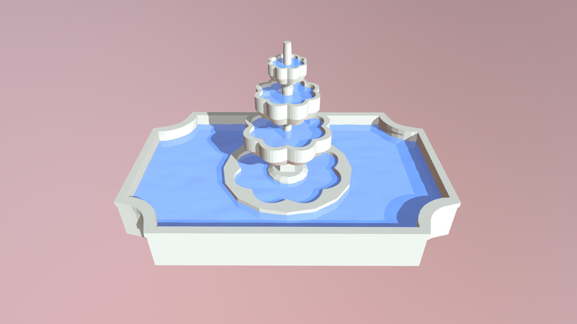 Low-poly outdoor water fountain - Download Free 3D model by pino ...