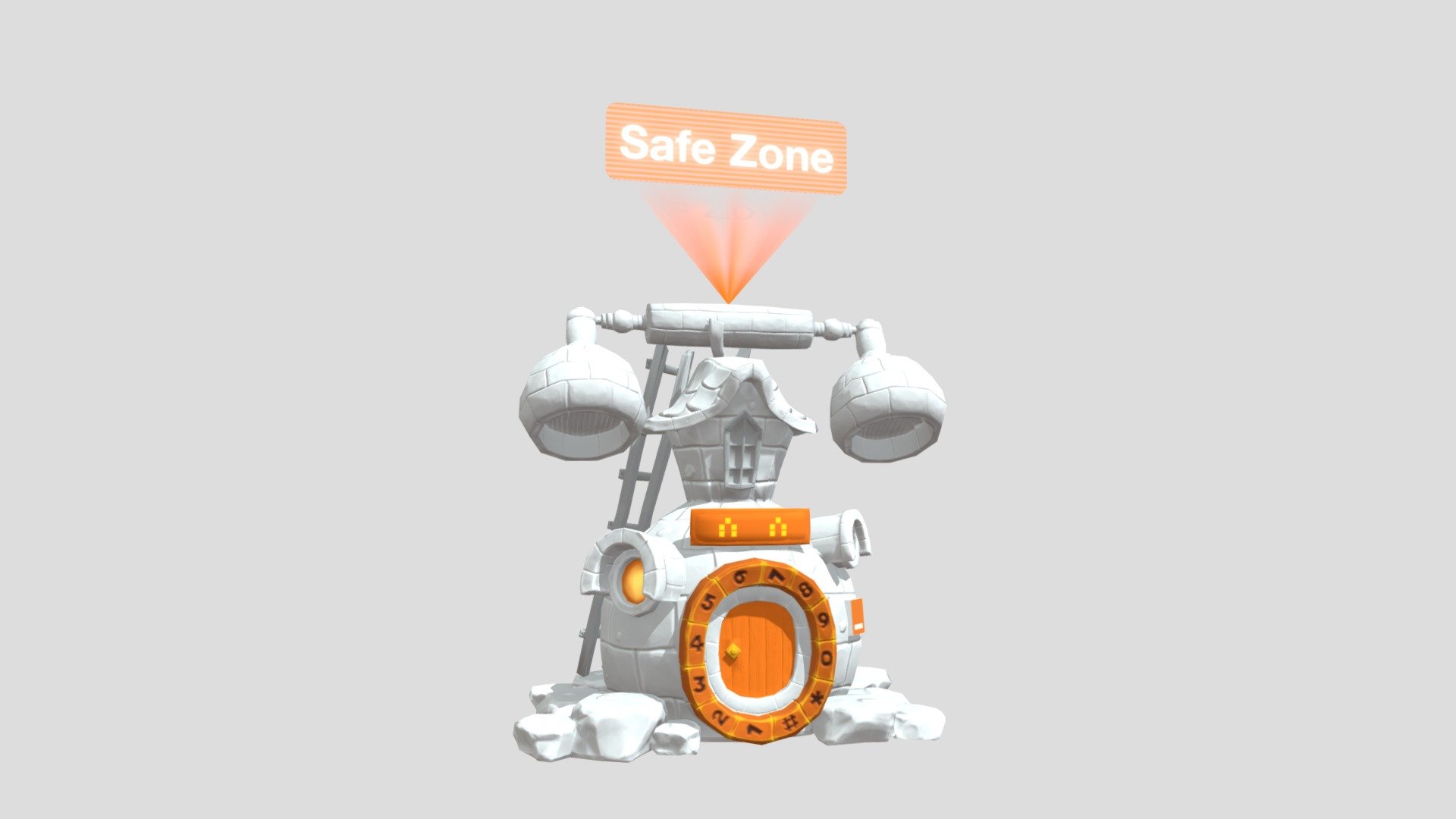 Orange Safe Zone [Igloo] Phone - Download Free 3D model by ...