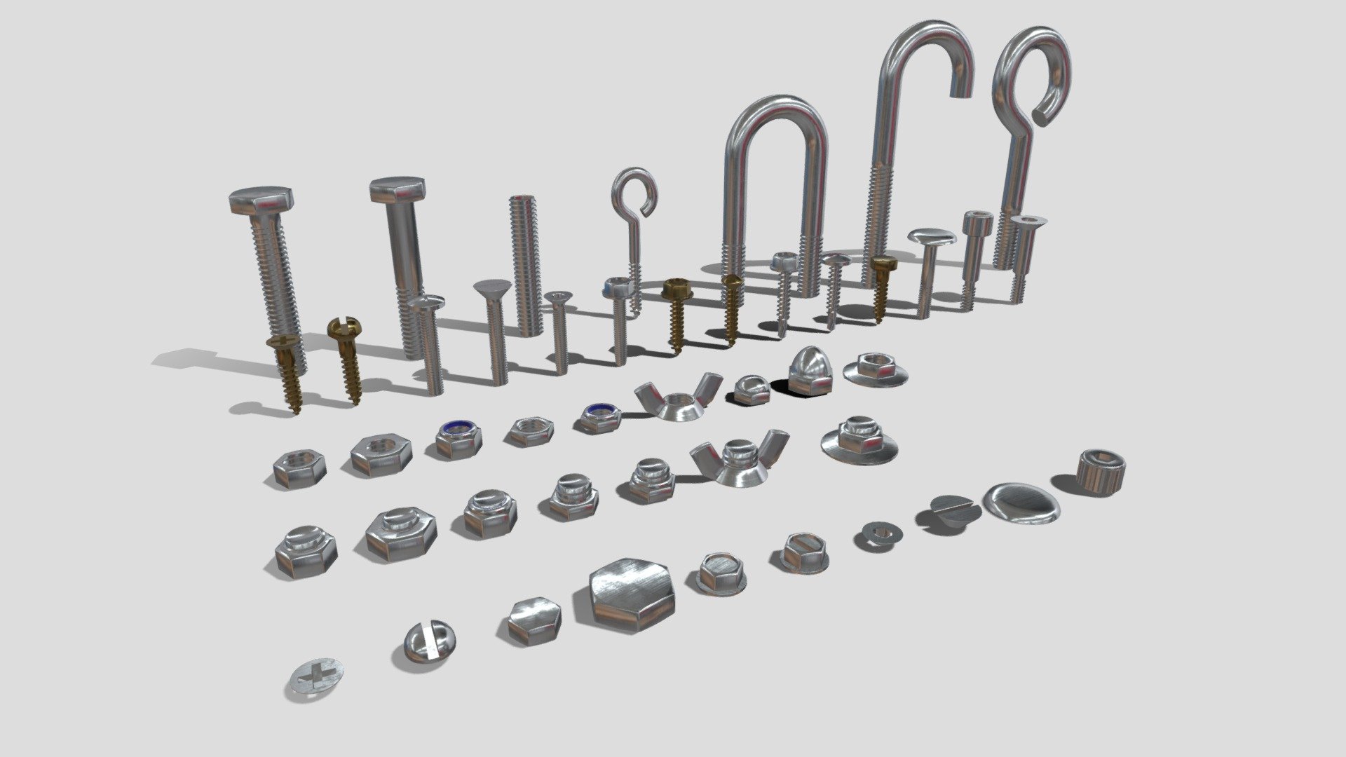 Nuts And Bolts - Buy Royalty Free 3D model by kambur [048257c ...