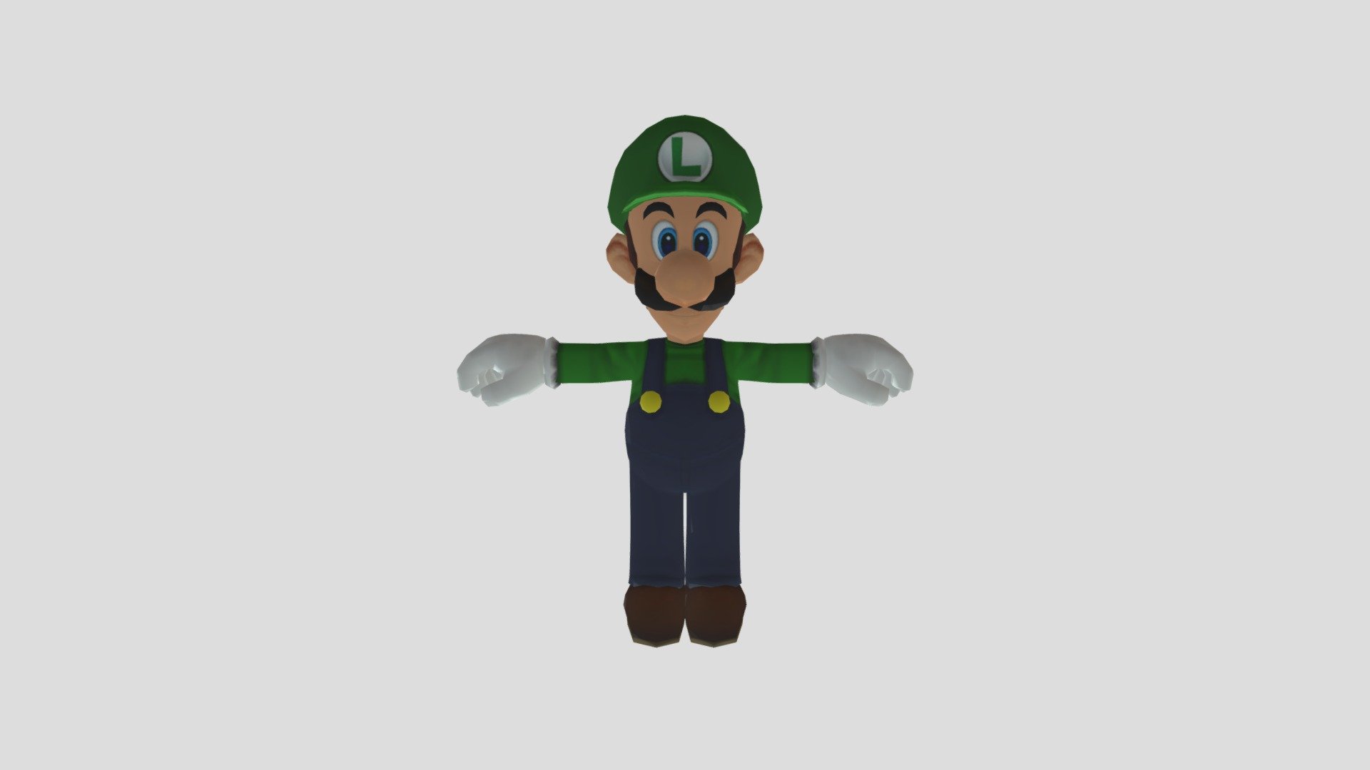 Game Cube - Mario Superstar Baseball - Luigi - Download Free 3D model ...