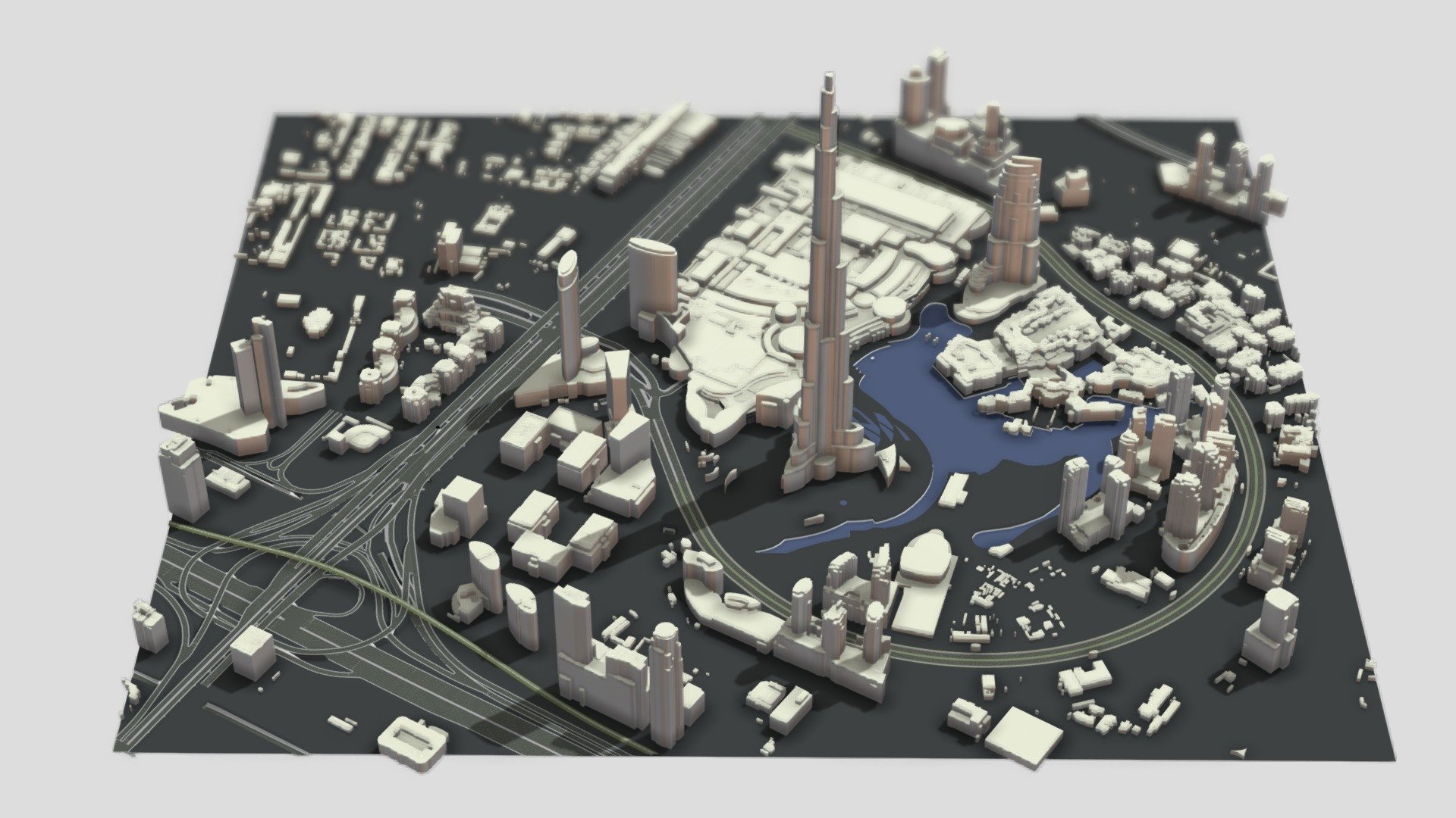 Burj khalifa dubai tower 3d model [4 sqkm area] - 3D model by Designs ...