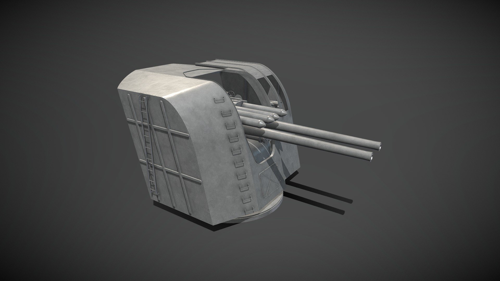 12.7 cm/40 (5") Type 89 Mod 1 - Buy Royalty Free 3D model by ...