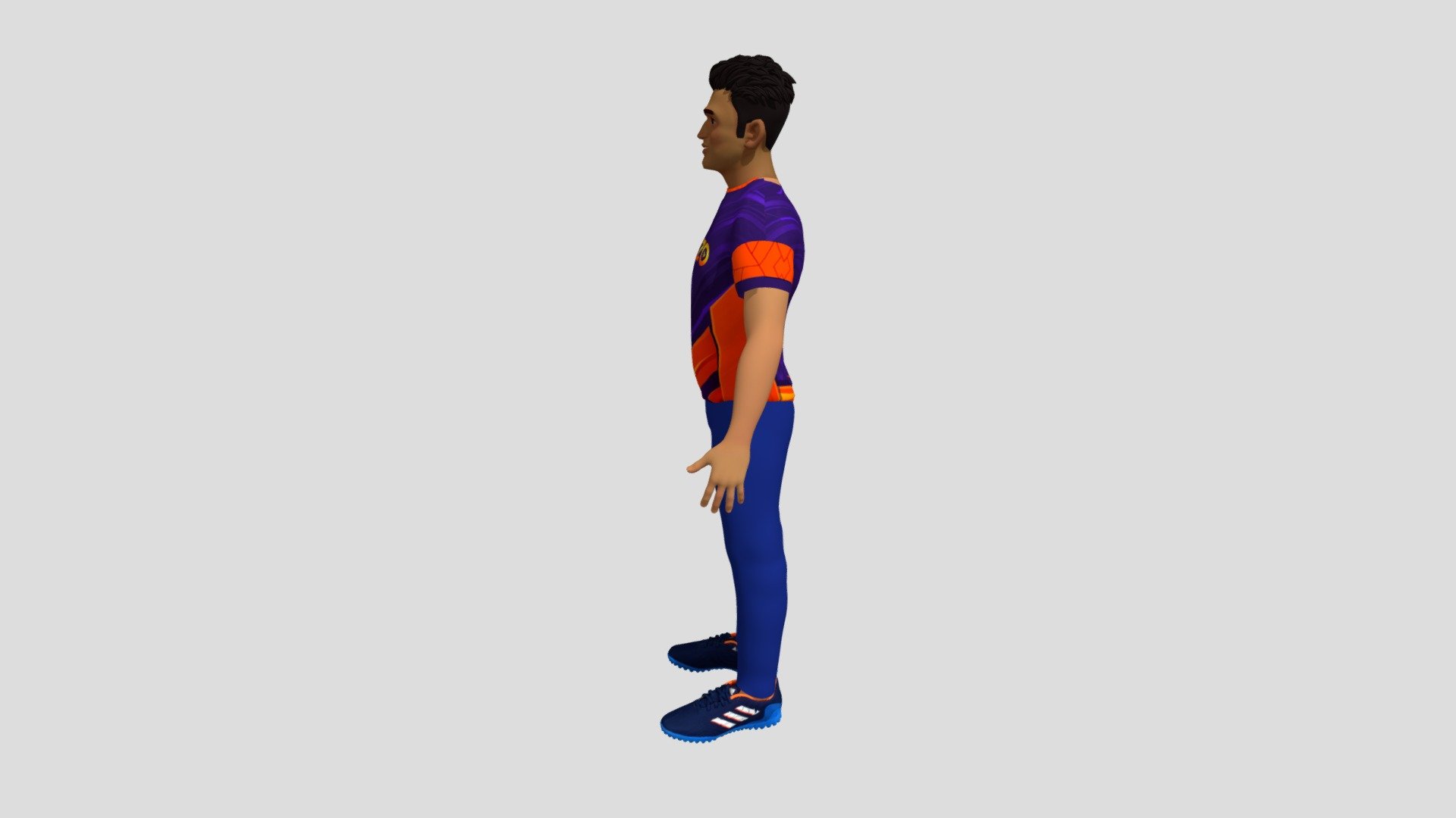 Dhoni 3D Model retextured remeshed body AR expor - 3D model by ...