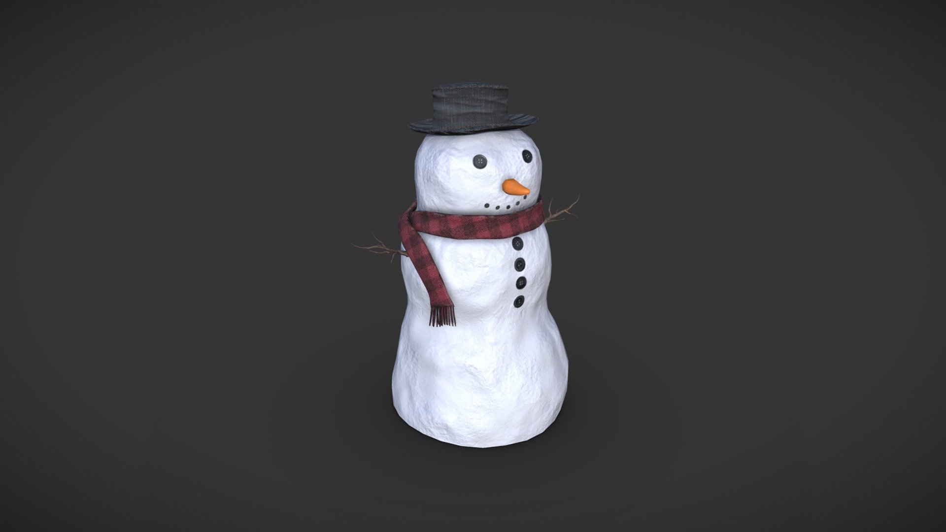 Snowman - 3D model by Grishmanovskij Anton (@GrishmanovskijAnton ...