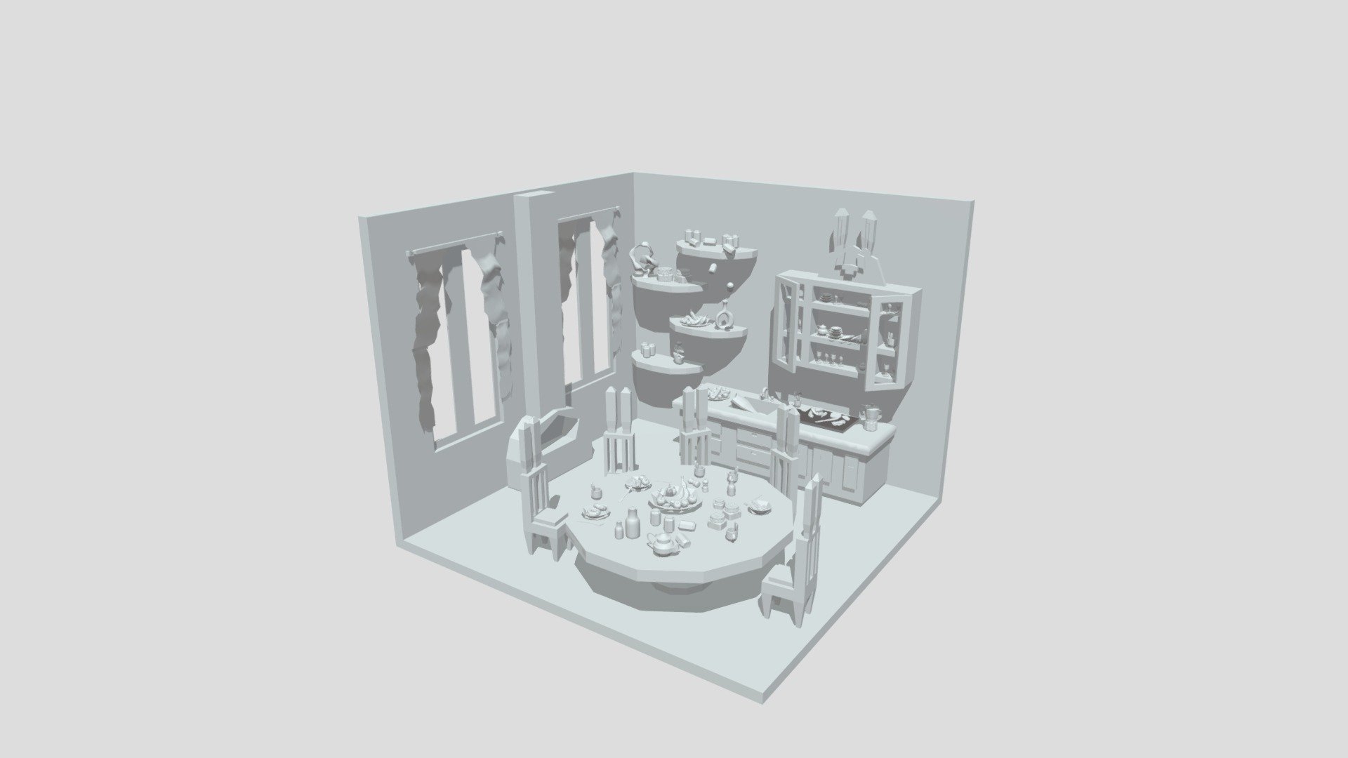 Bunny Kitchen - 3D model by yourgoogle [048e6e3] - Sketchfab