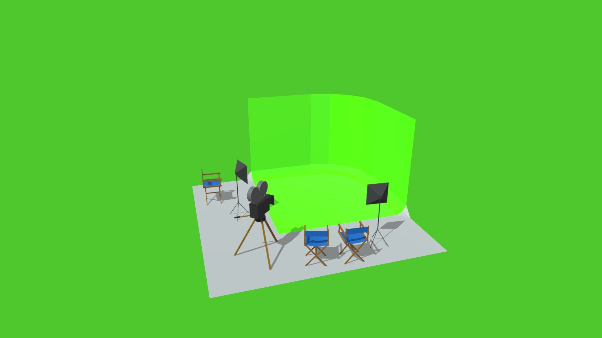 low_poly_small_film_studio - Download Free 3D model by tech.service ...