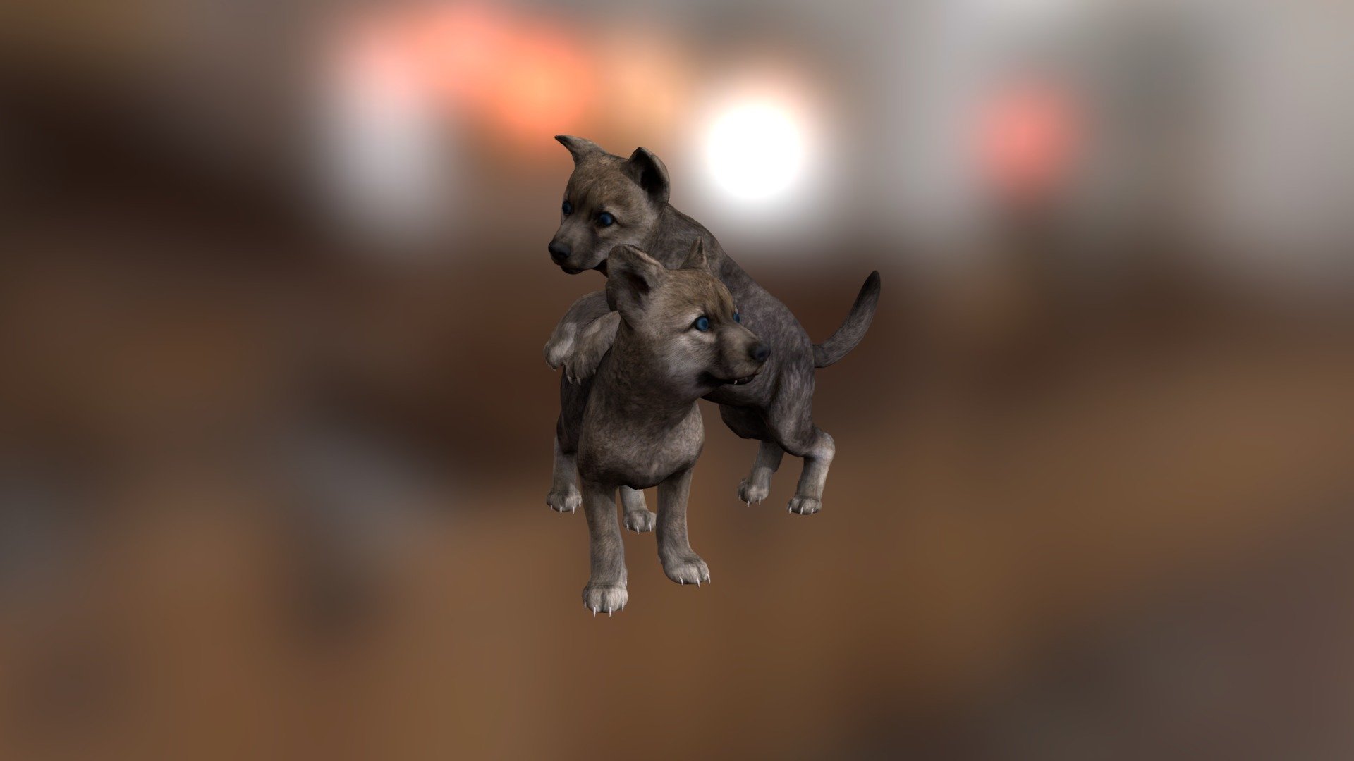 Wolf Cub's Playing - 3D model by Puppies4life ...