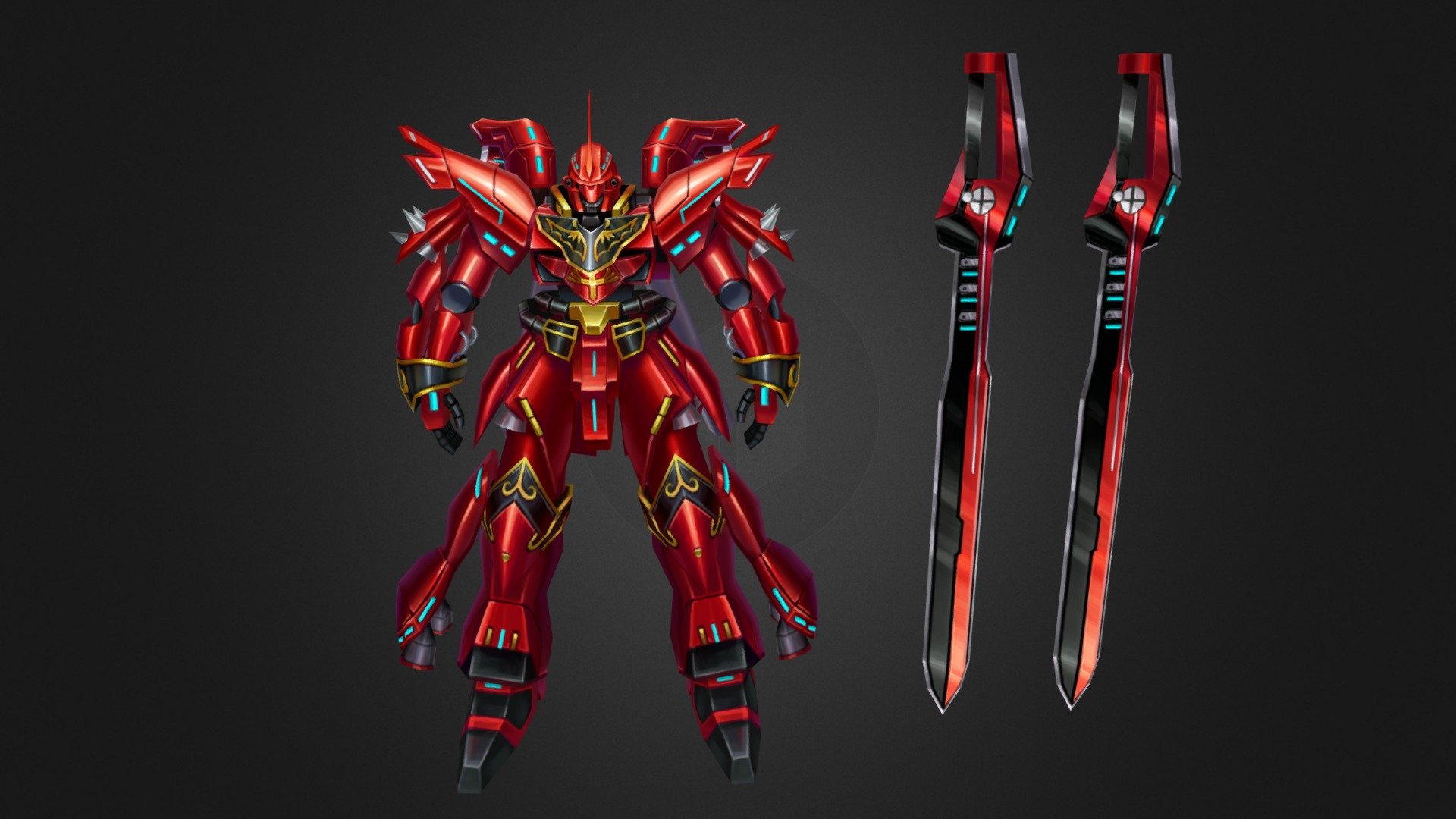 Emo-red Mecha - 3D model by lydiaqx [049adae] - Sketchfab