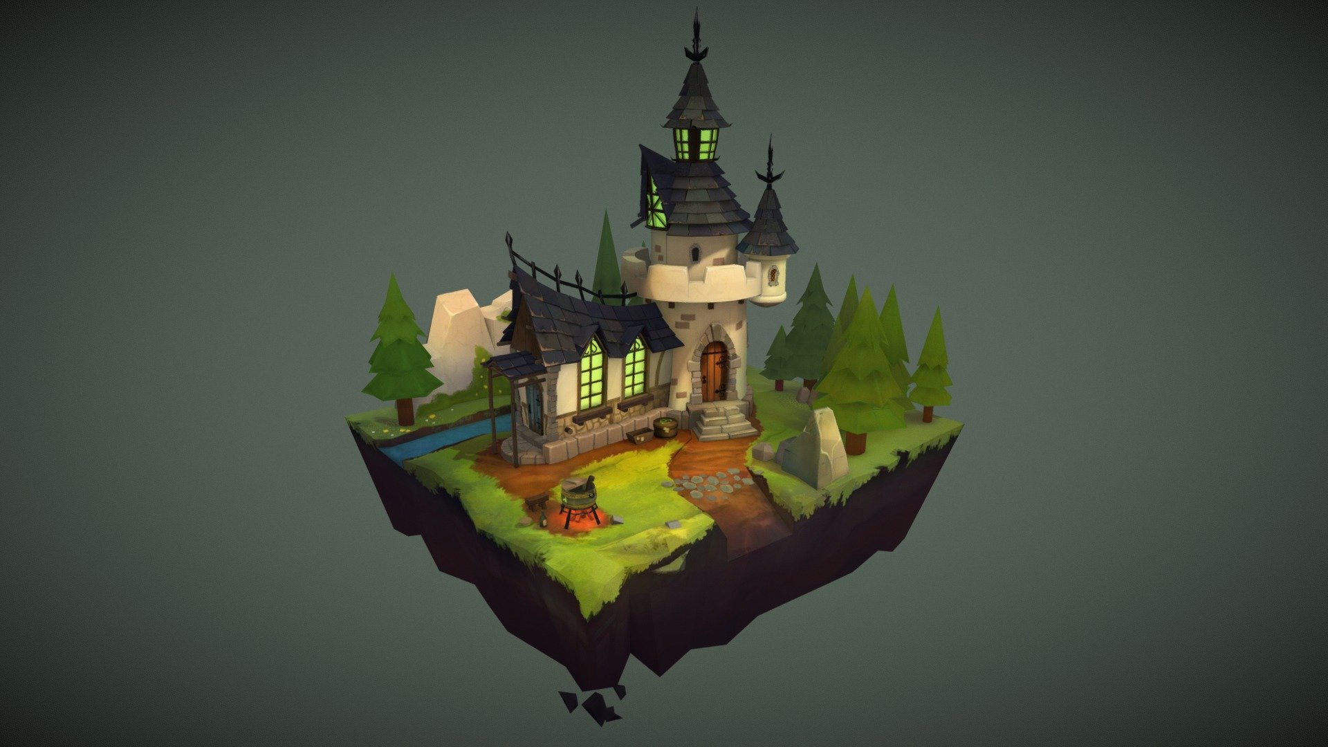 Witch's Castle - 3D model by a.zavistovskaya [049c111] - Sketchfab