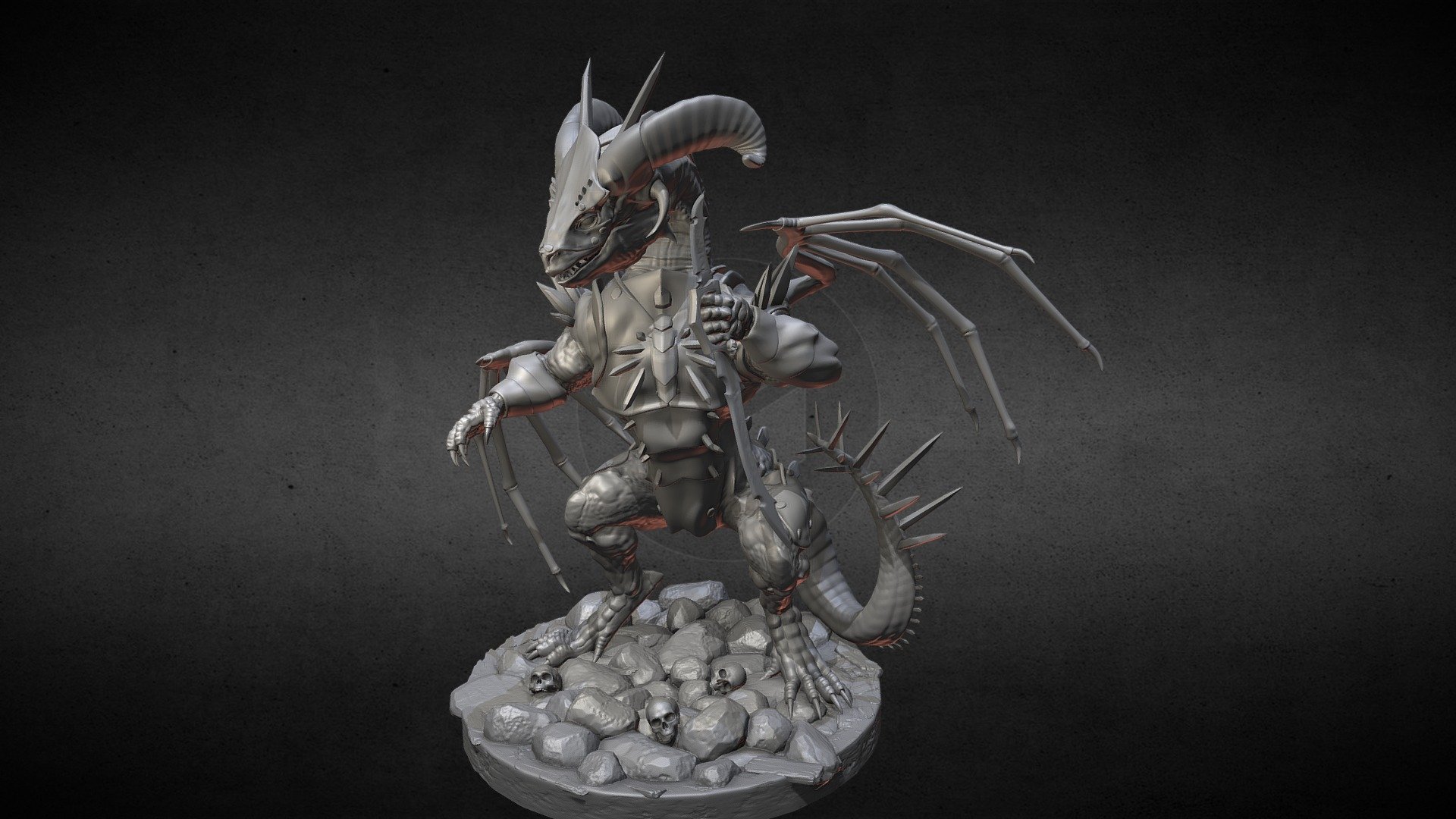 Dragon In The Shadow. 3d printable - 3D model by ill_drakon [049cffd ...