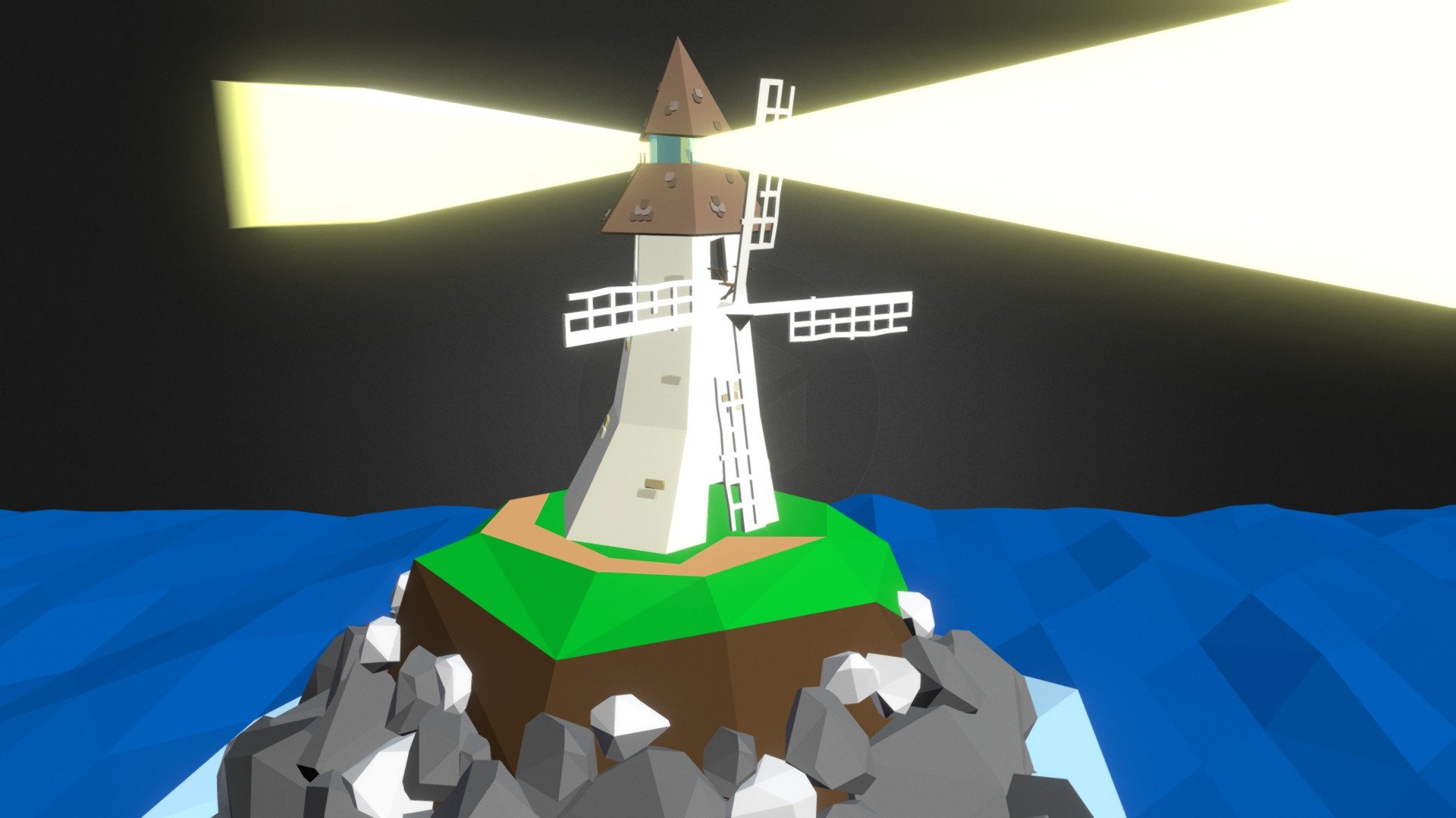 Windmill Lighthouse - 3D model by jintat87 [049eba1] - Sketchfab
