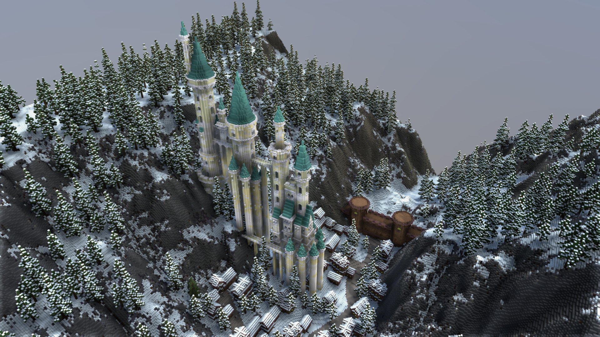 Snowfall Castle - Download Free 3D model by Eric Haines (@erich ...