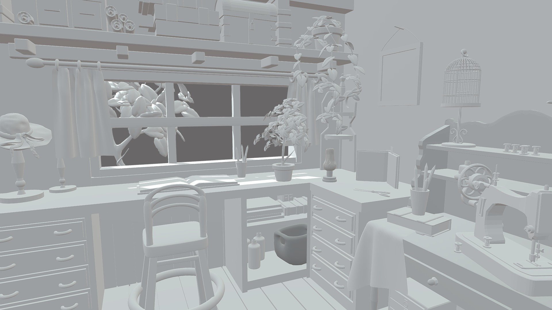 Maker's desk - 3D model by Alise (@Apila) [04a3a44] - Sketchfab